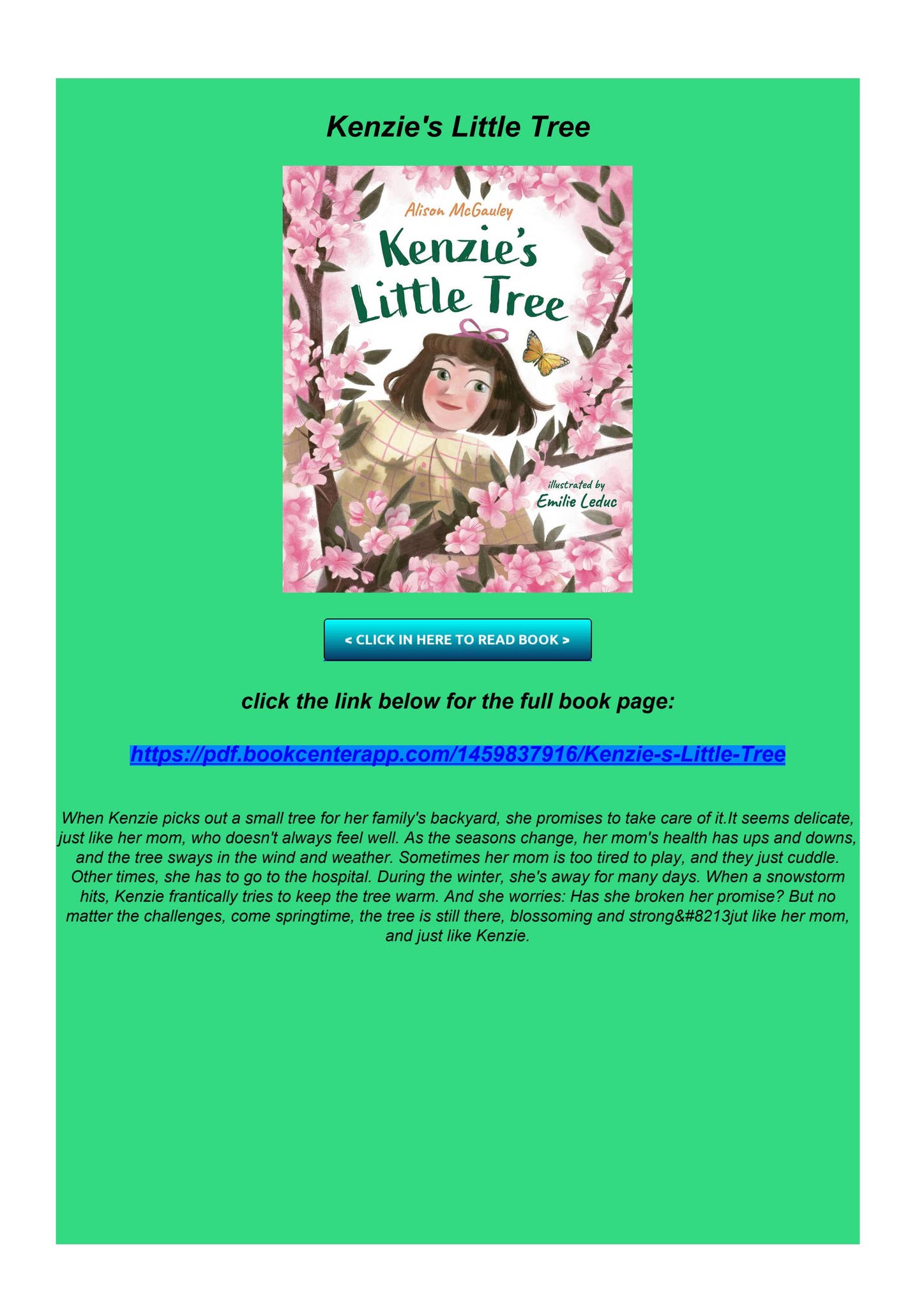 GEt PDF Kenzie's Little Tree by maxbrideromero - Issuu