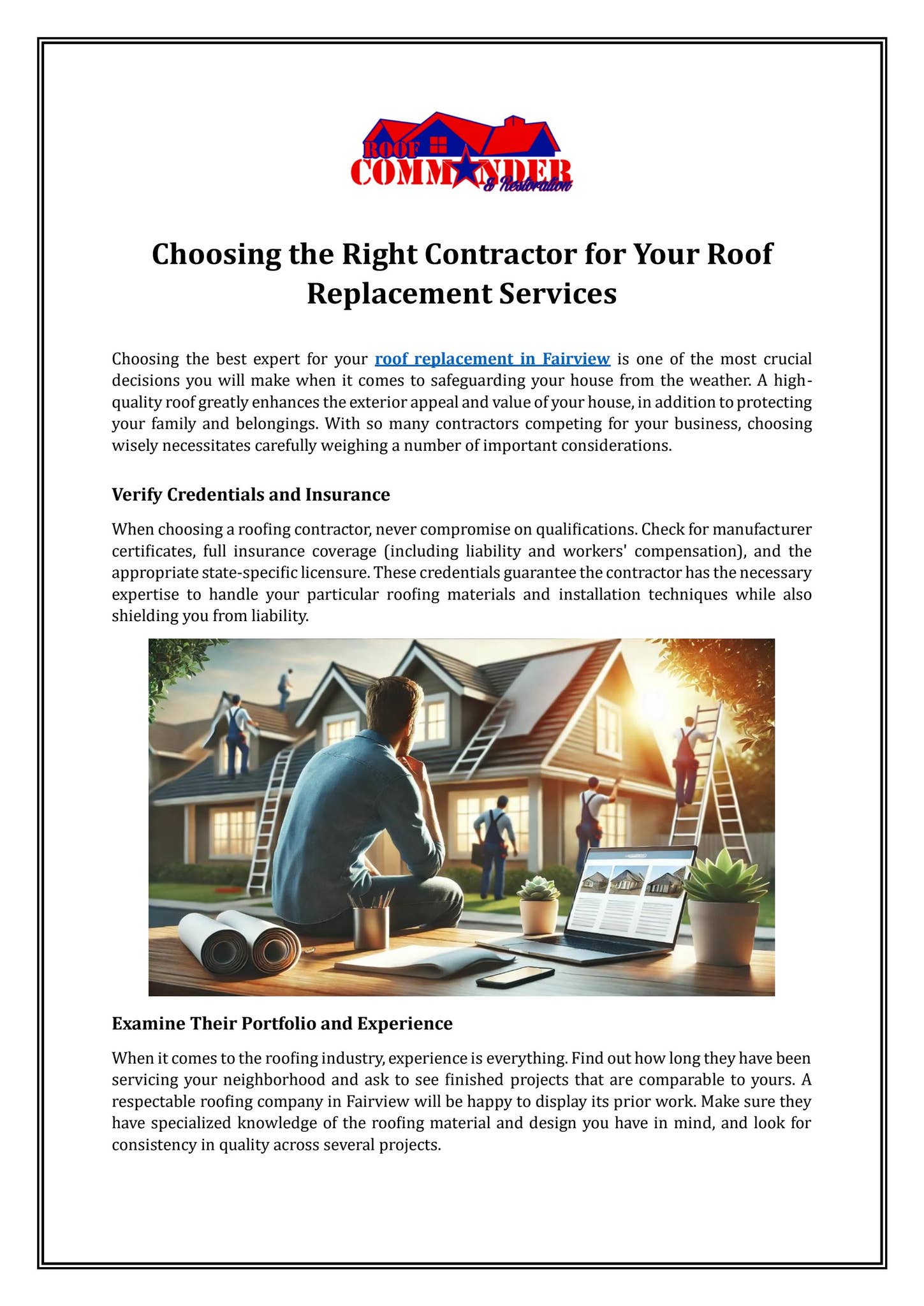 Choosing the Right Contractor for Your Roof Replacement Services by ...