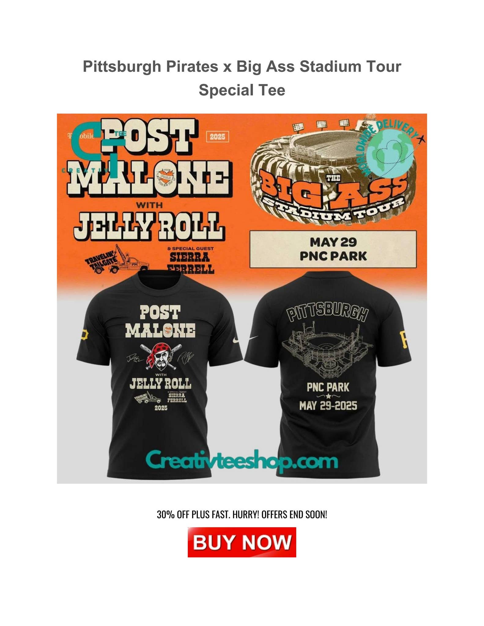 Pittsburgh Pirates x Big Ass Stadium Tour Special Tee by Hung Nguyen ...