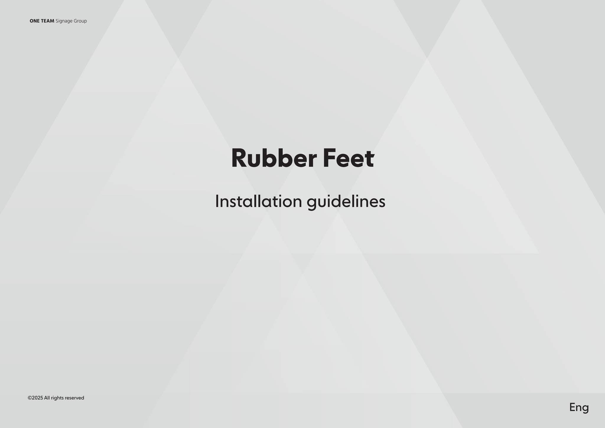 Rubber feet Rev 2 by ONE TEAM Signage Group - Issuu
