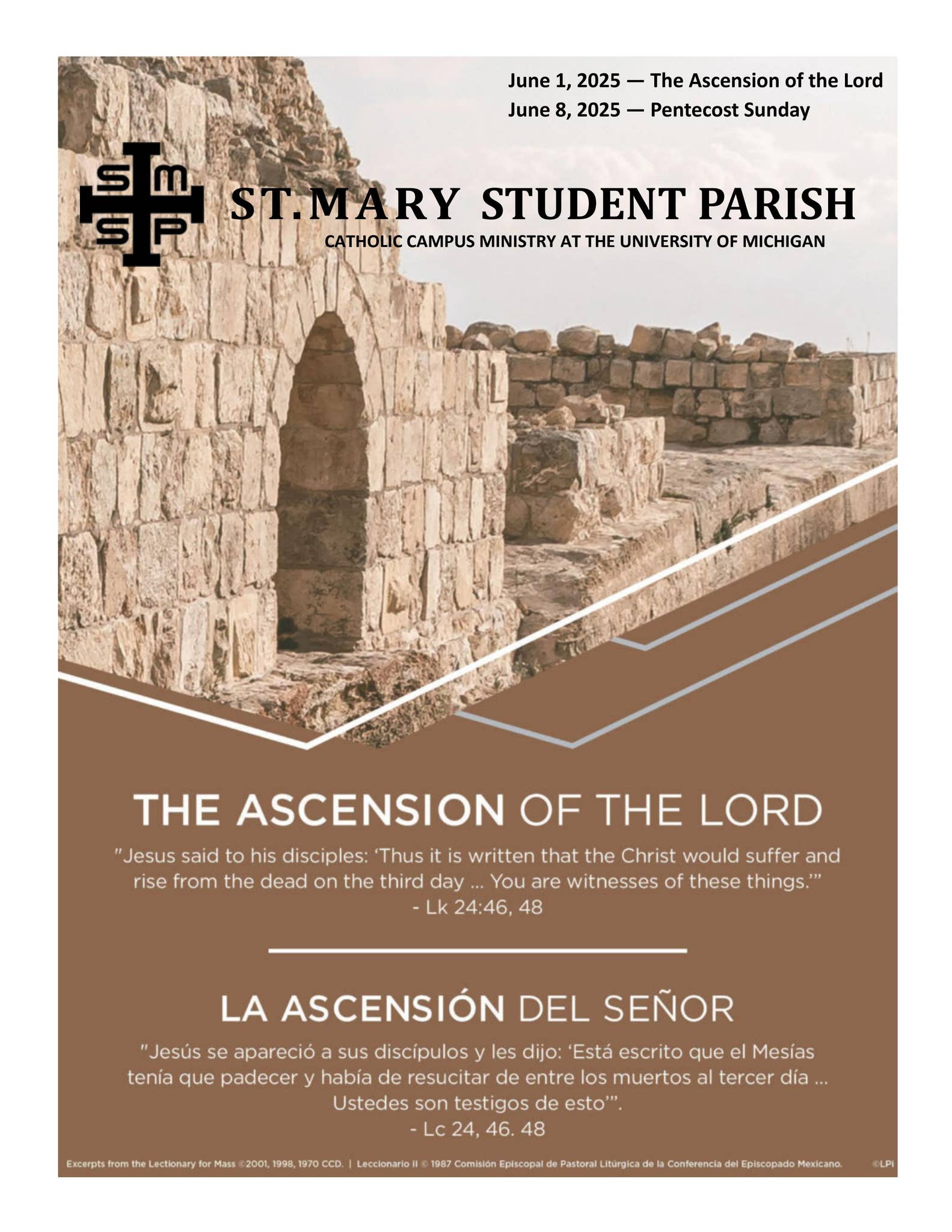 Bulletin for Sunday, June 1, and Sunday, June 8, 2025 by St. Mary ...