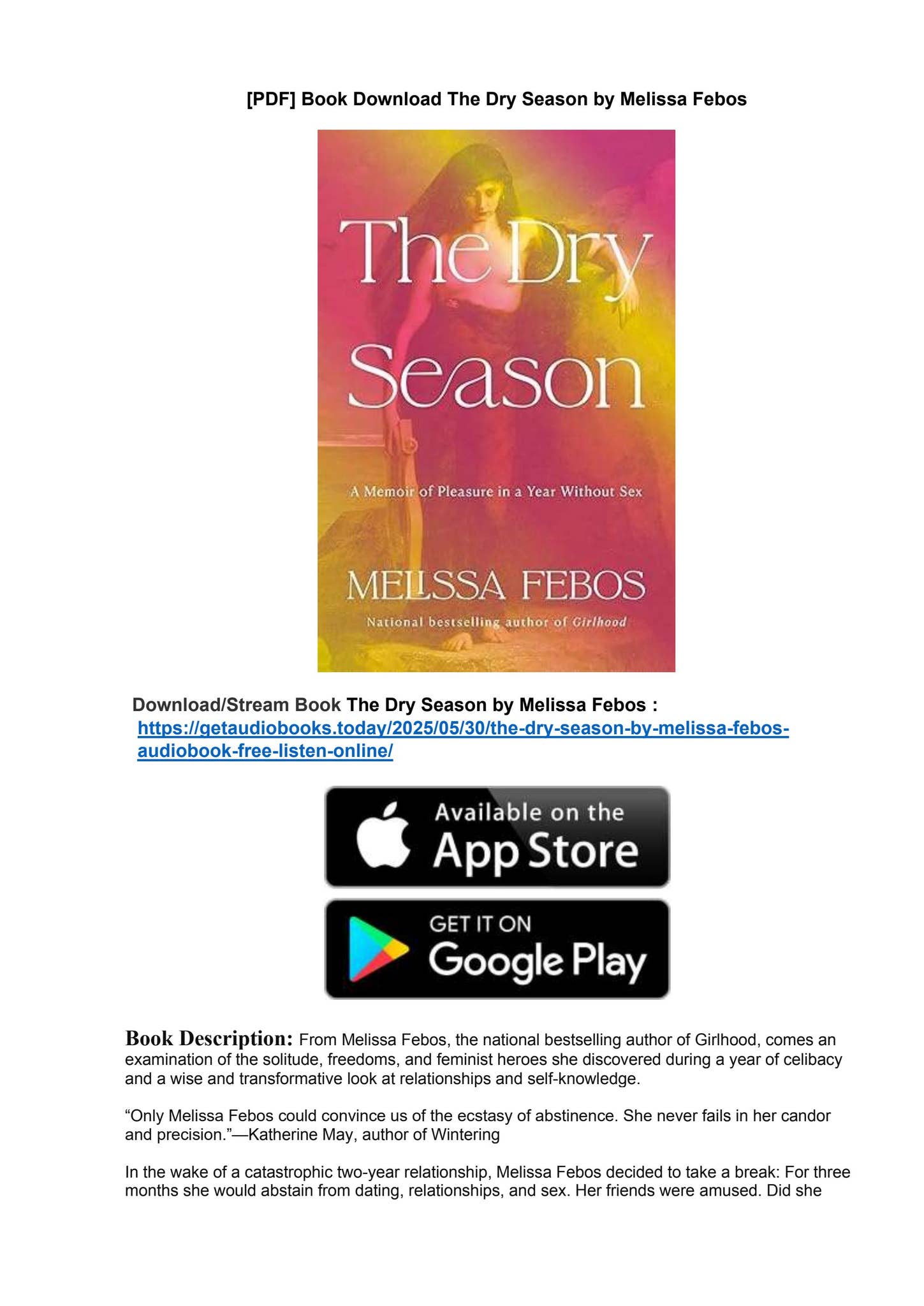 (PDF) Book Download The Dry Season by Melissa Febos by Anne Tyler - Issuu
