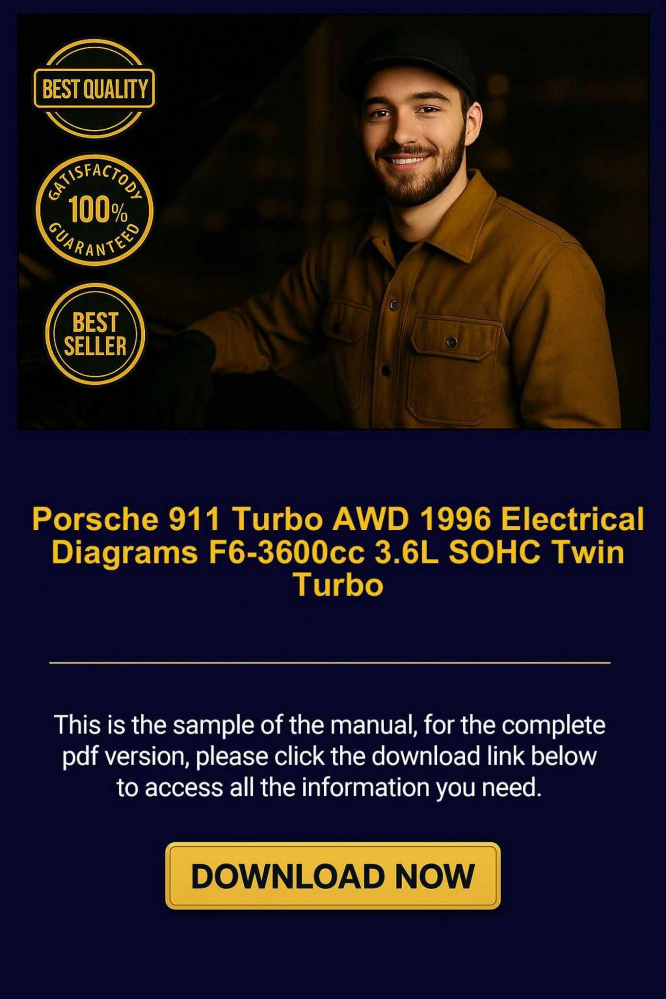 Porsche 911 Turbo AWD 1996 Electrical Diagrams F6-3600cc 3.6L SOHC Twin ...