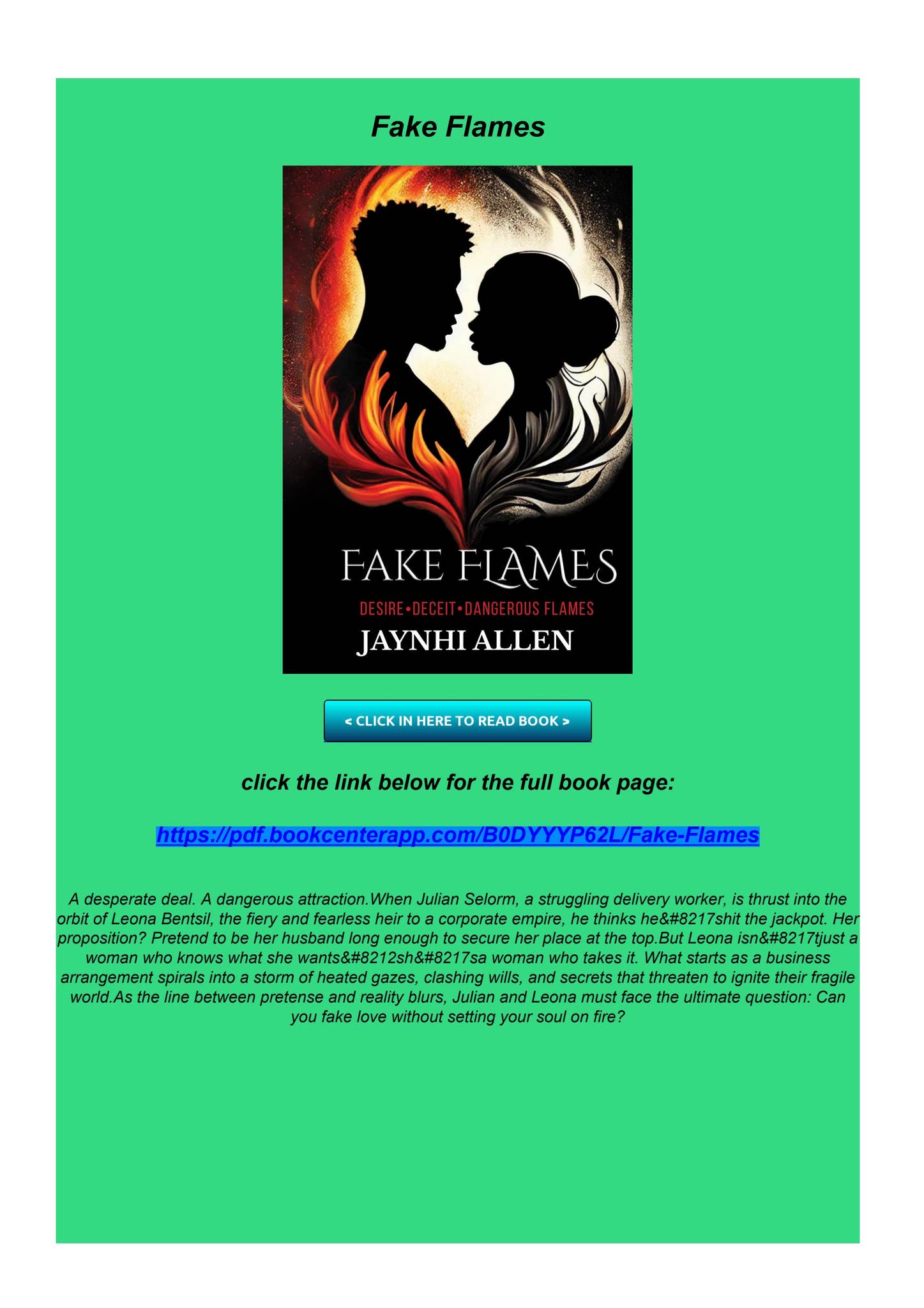 Ebook PDF Fake Flames by gideonbridemcbride - Issuu