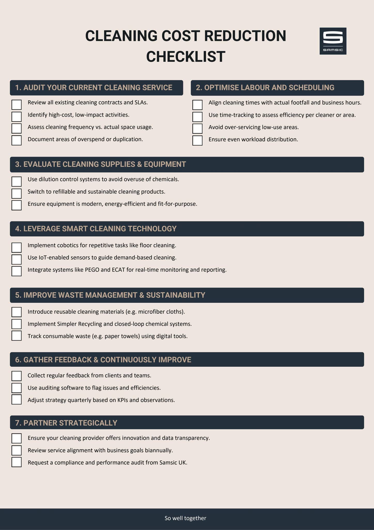 Cleaning Cost Reduction Checklist by SamsicUK - Issuu
