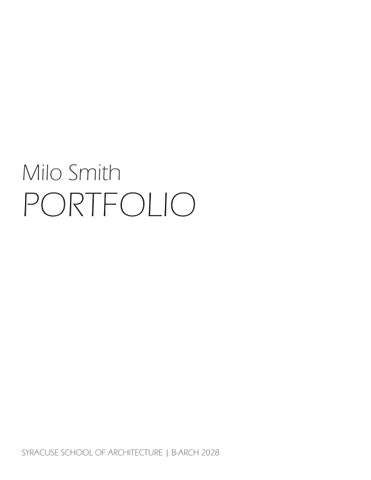 Milo Smith Portfolio by Milo S. - Issuu