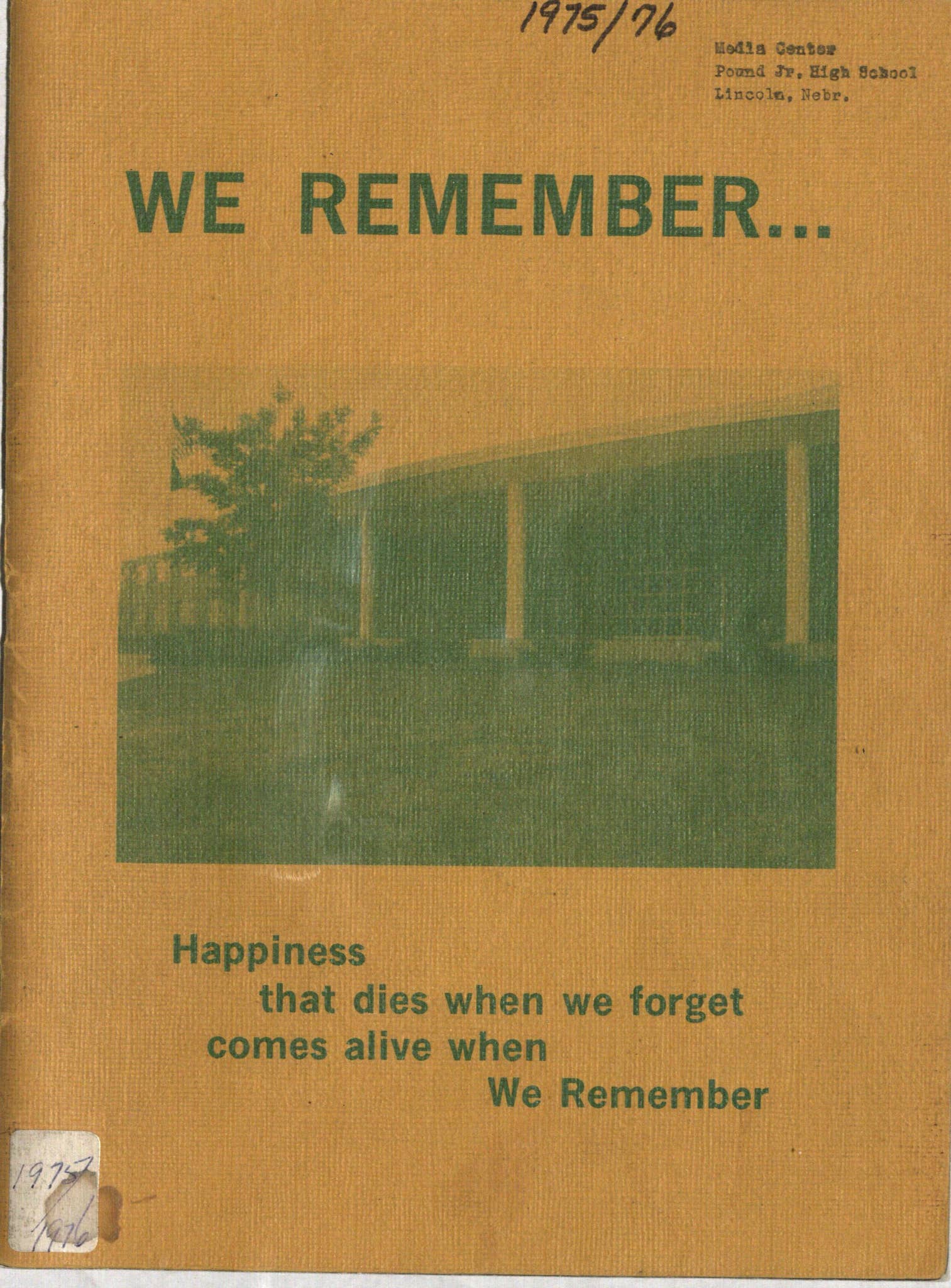 Pound Junior High 1976 Yearbook by Lincoln Public Schools Library Media ...