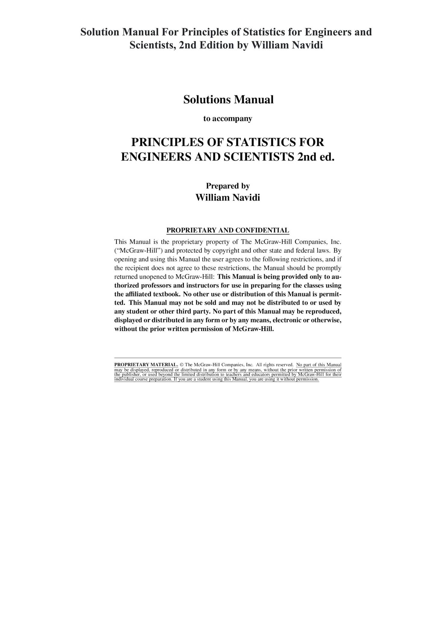 Principles of Statistics for Engineers and Scientists, 2nd Edition by ...