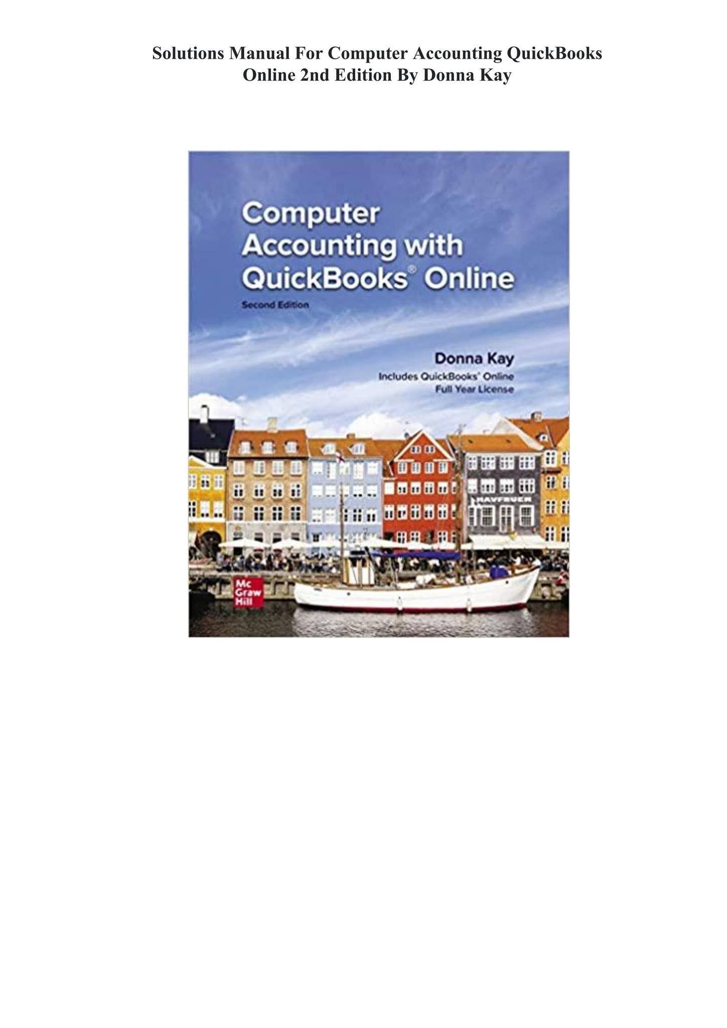 Solutions Manual For Computer Accounting QuickBooks Online 2nd Edition ...