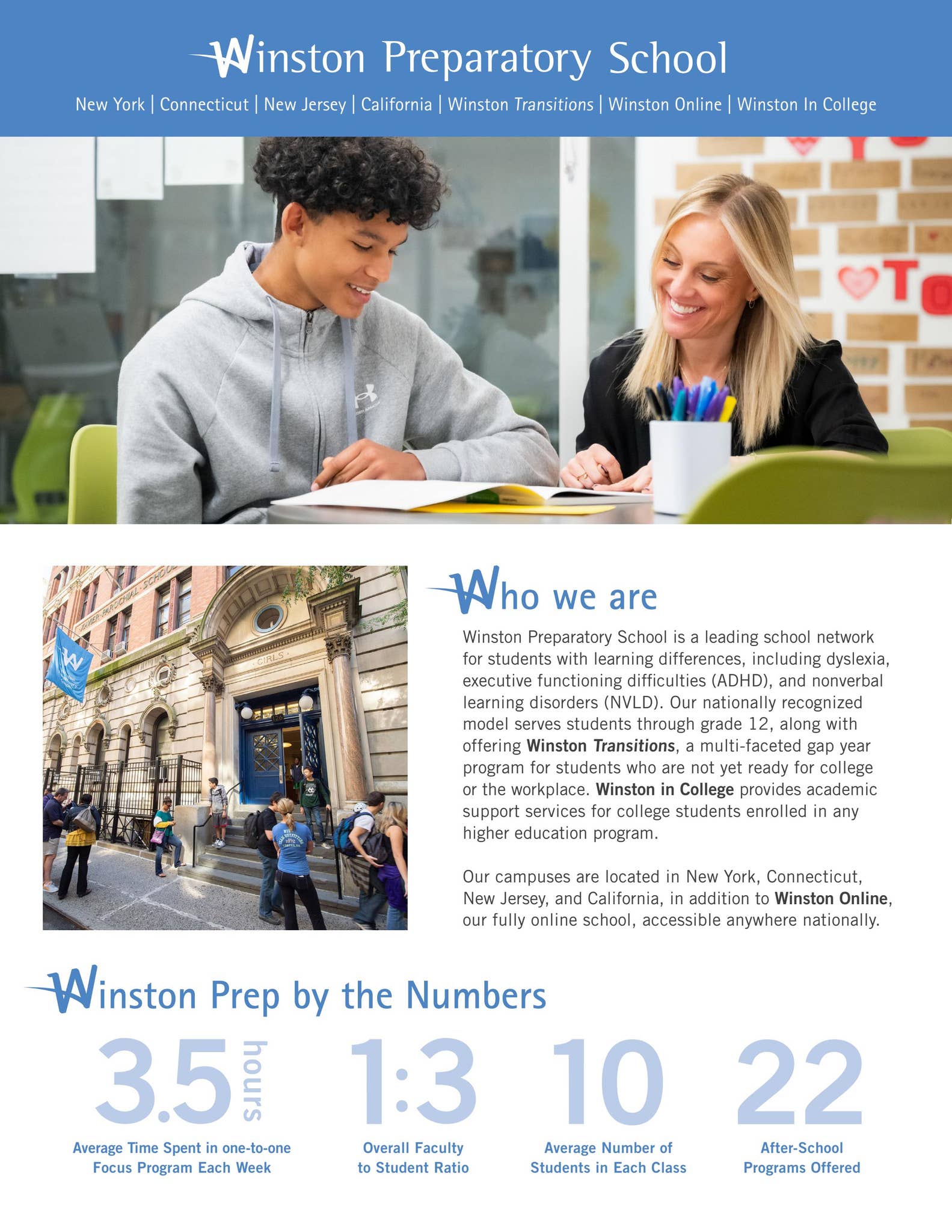 Winston Prep Fact Sheet by Winston Preparatory School - Issuu