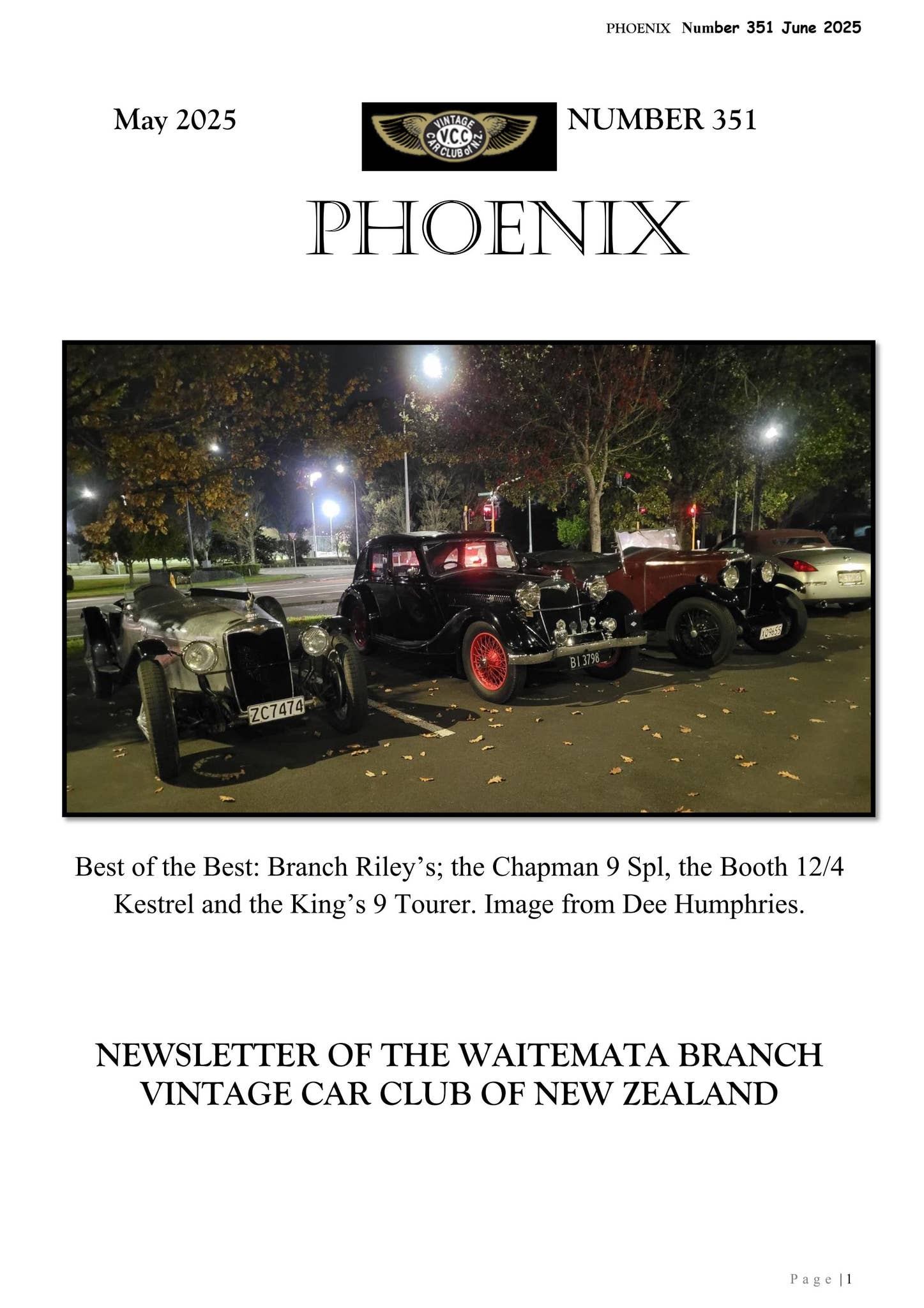 VCC Waitemata No 351 June 2025 by Vintage Car Club of New Zealand - Issuu
