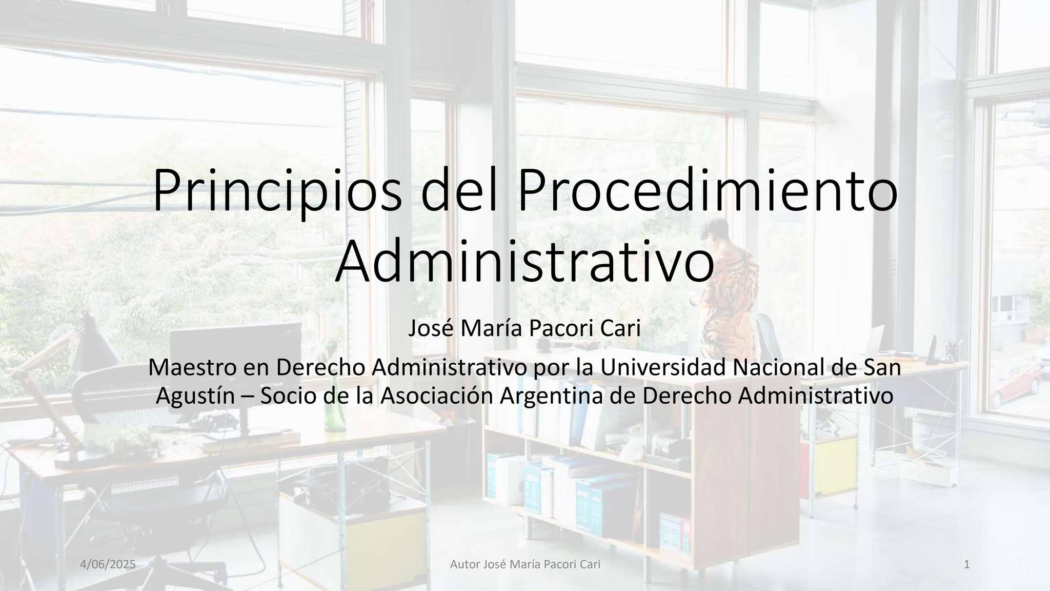 PRINCIPIOS DEL PROCEDIMIENTO ADMINISTRATIVO Y ACTO ADMINISTRATIVO - AUTOR JOSÉ MARÍA PACORI CARI ...