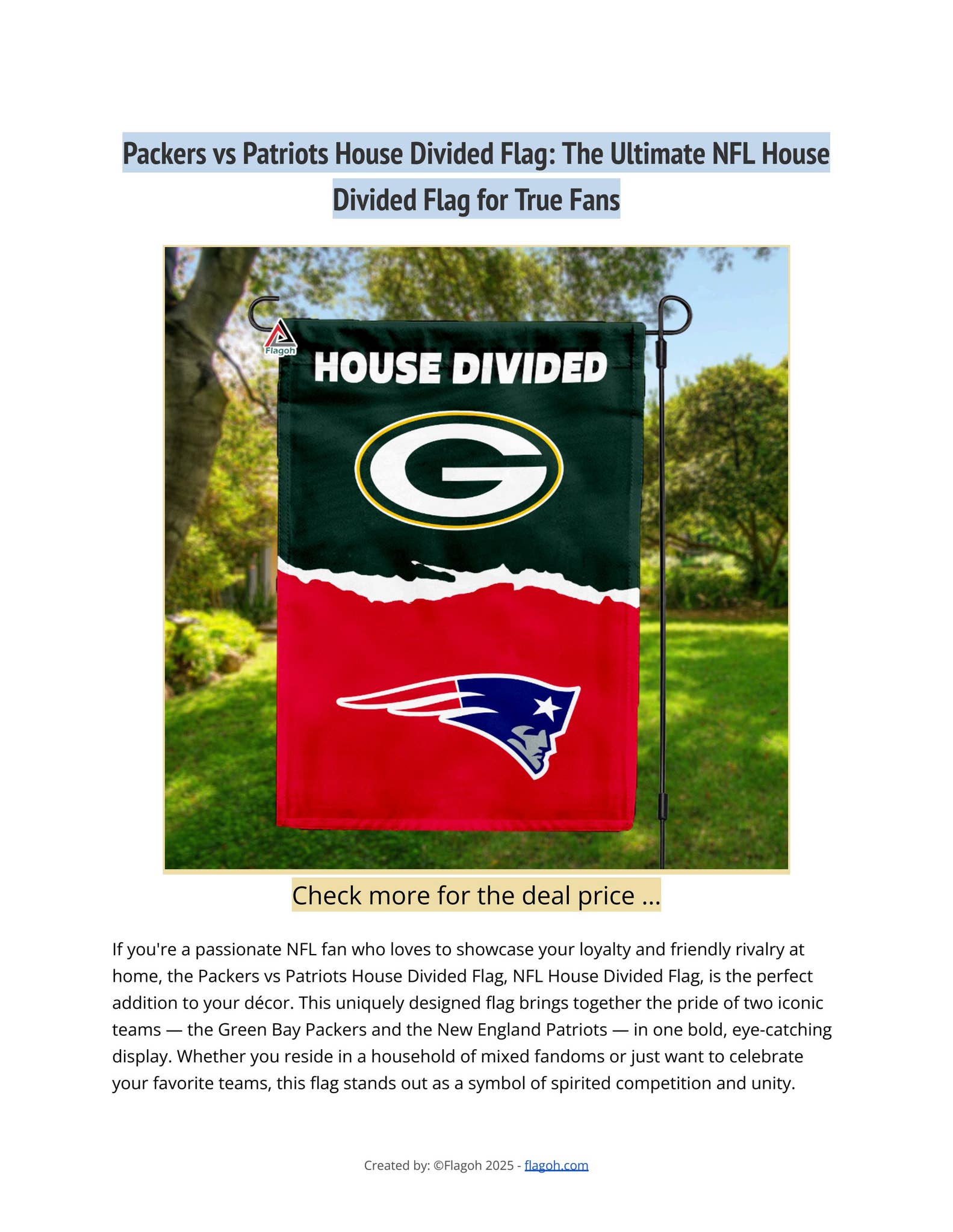 Packers vs Patriots House Divided Flag: The Ultimate NFL House Divided ...