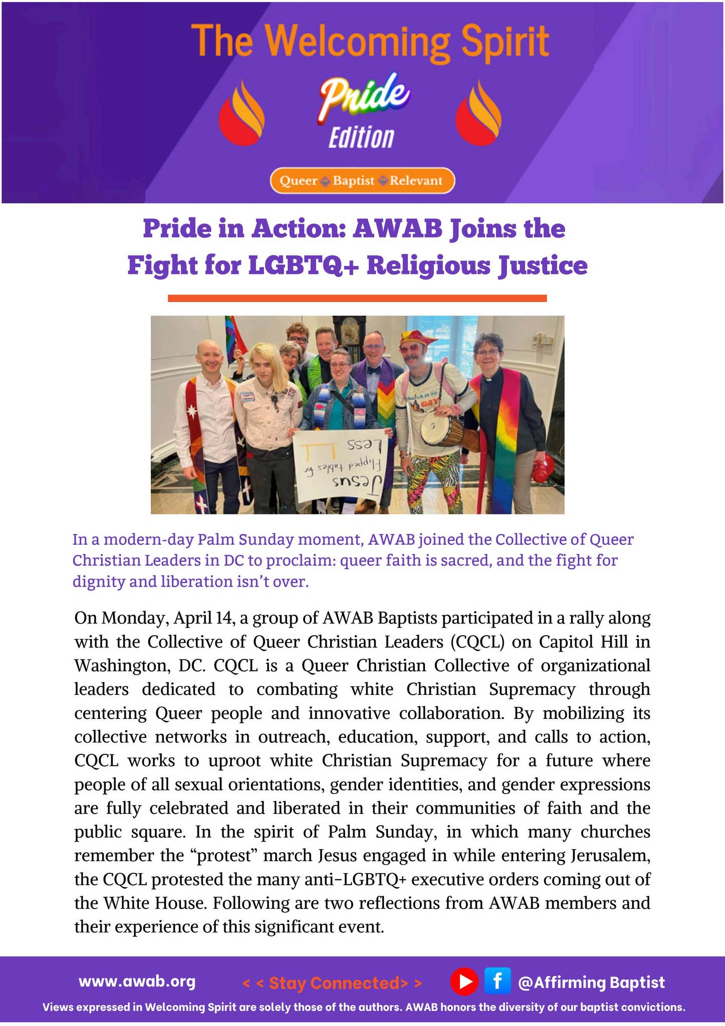 The Welcoming Spirit June 2025 by The Association of Welcoming and ...