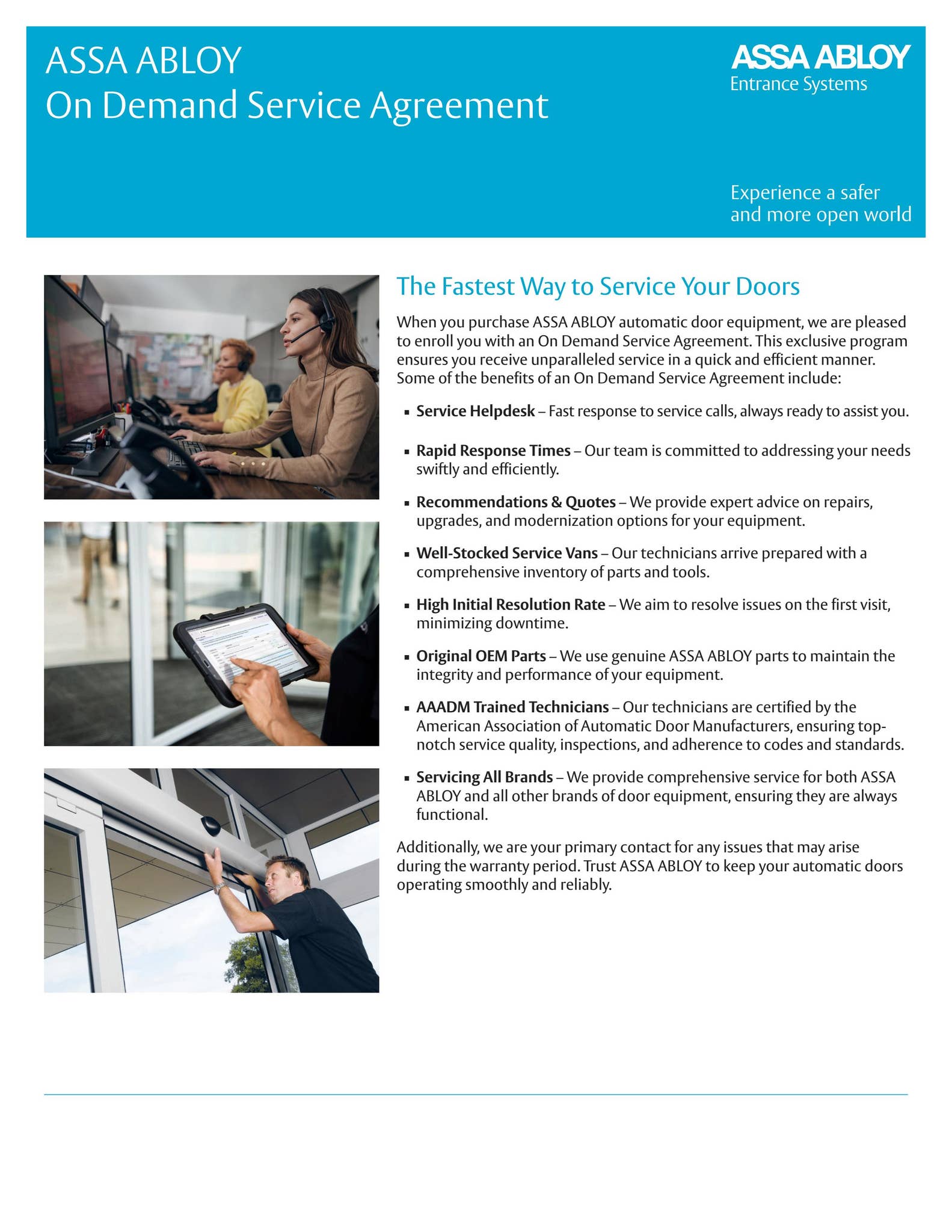 ASSA ABLOY On Demand Service Agreement - No Contact by ...
