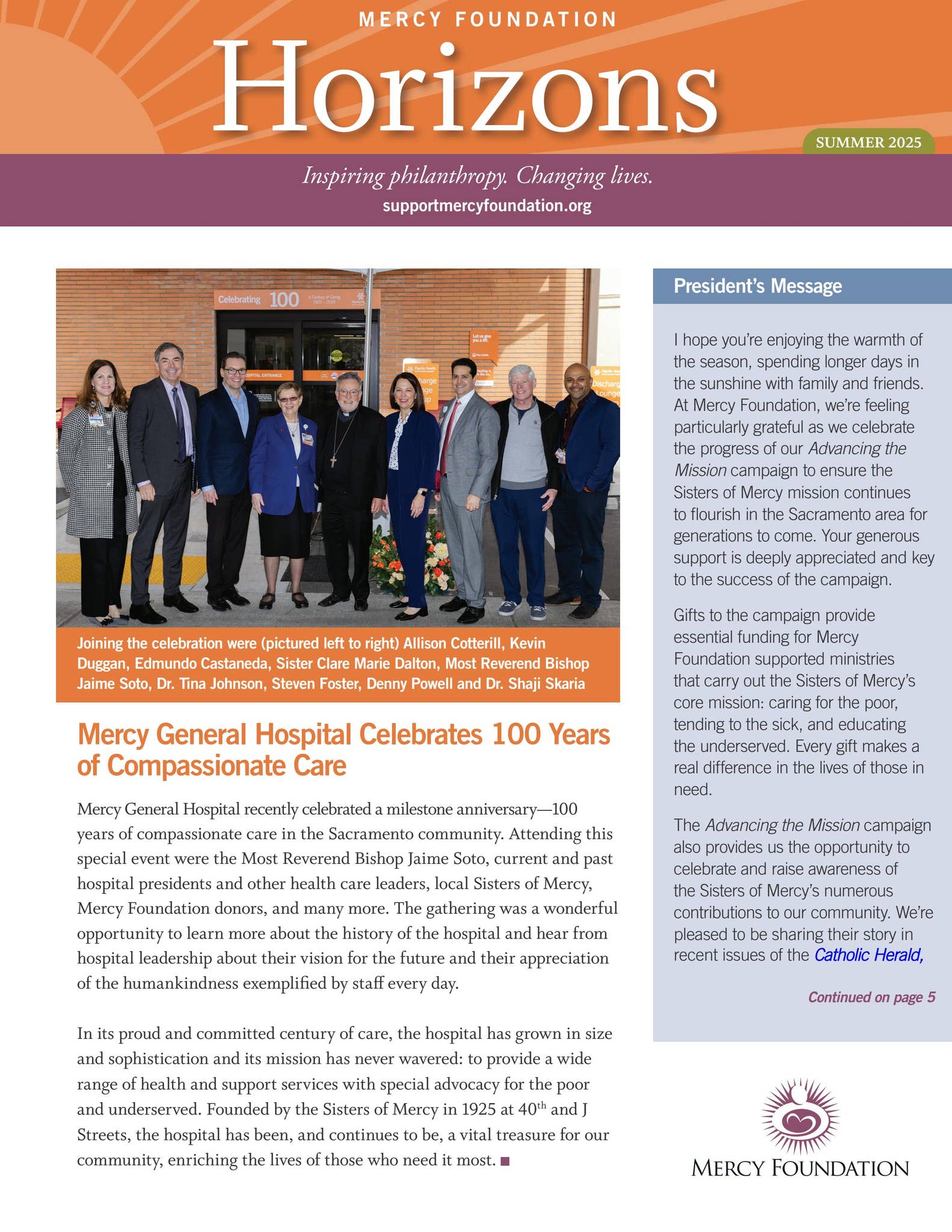 Horizons Summer 2025 by Mercy Foundation - Issuu