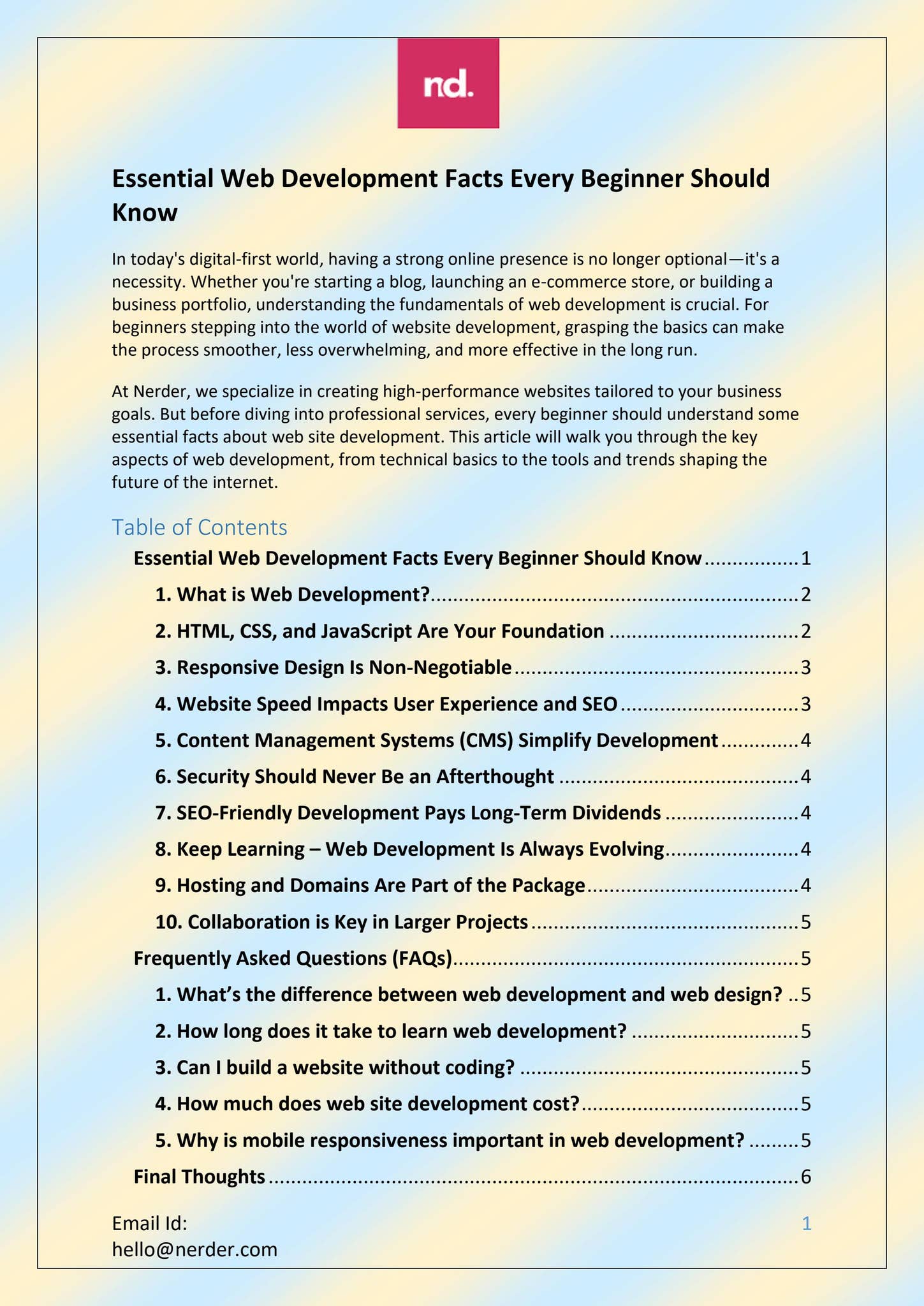 Essential Web Development Facts Every Beginner Should Know by Web Cures ...