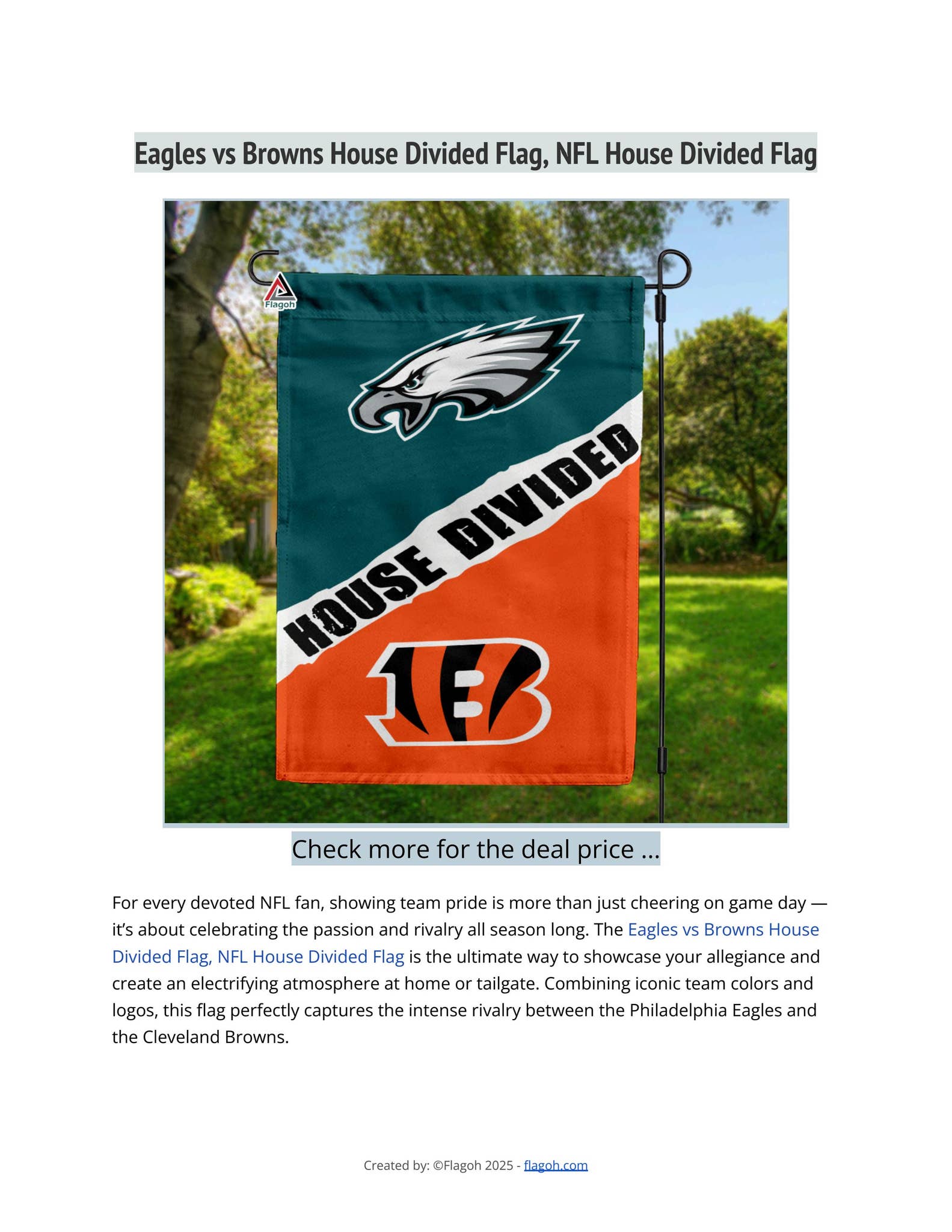 Eagles vs Browns House Divided Flag, NFL House Divided Flag - Perfect ...