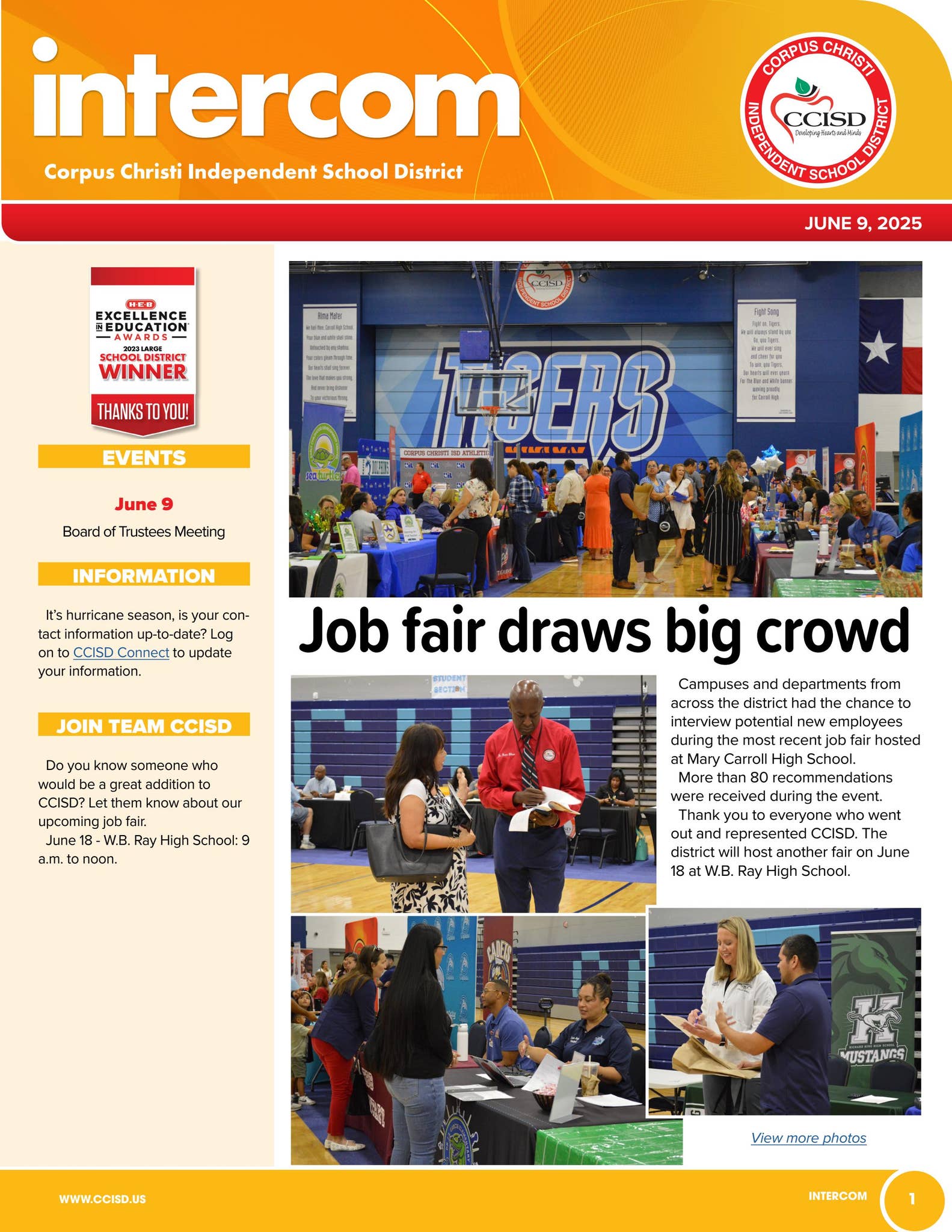 Intercom June 9, 2025 Edition by Corpus Christi ISD - Issuu