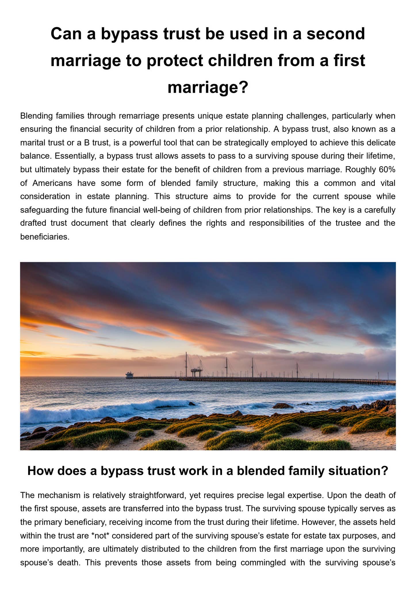Can a bypass trust be used in a second marriage to protect children ...