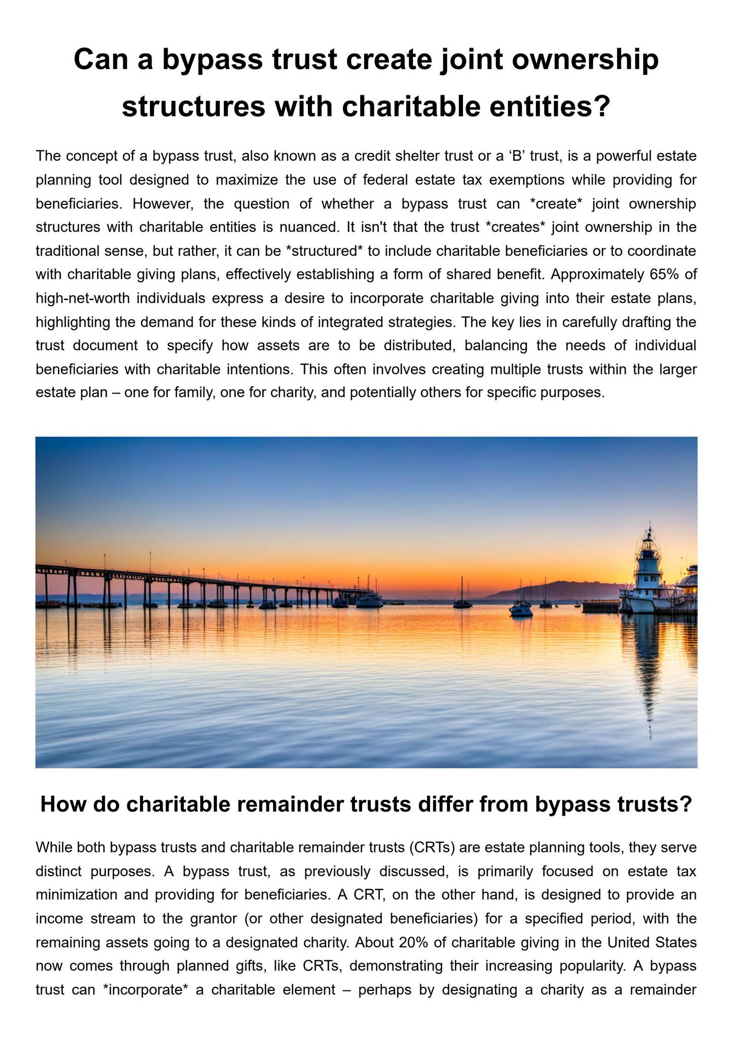 Can a bypass trust create joint ownership structures with charitable ...