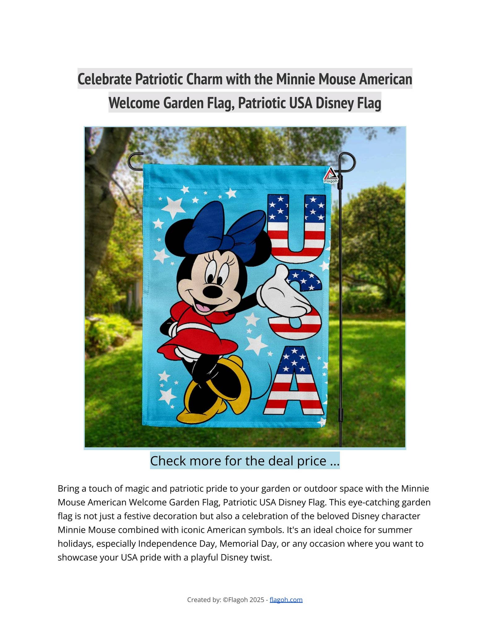 Celebrate Patriotic Charm with the Minnie Mouse American Welcome Garden ...