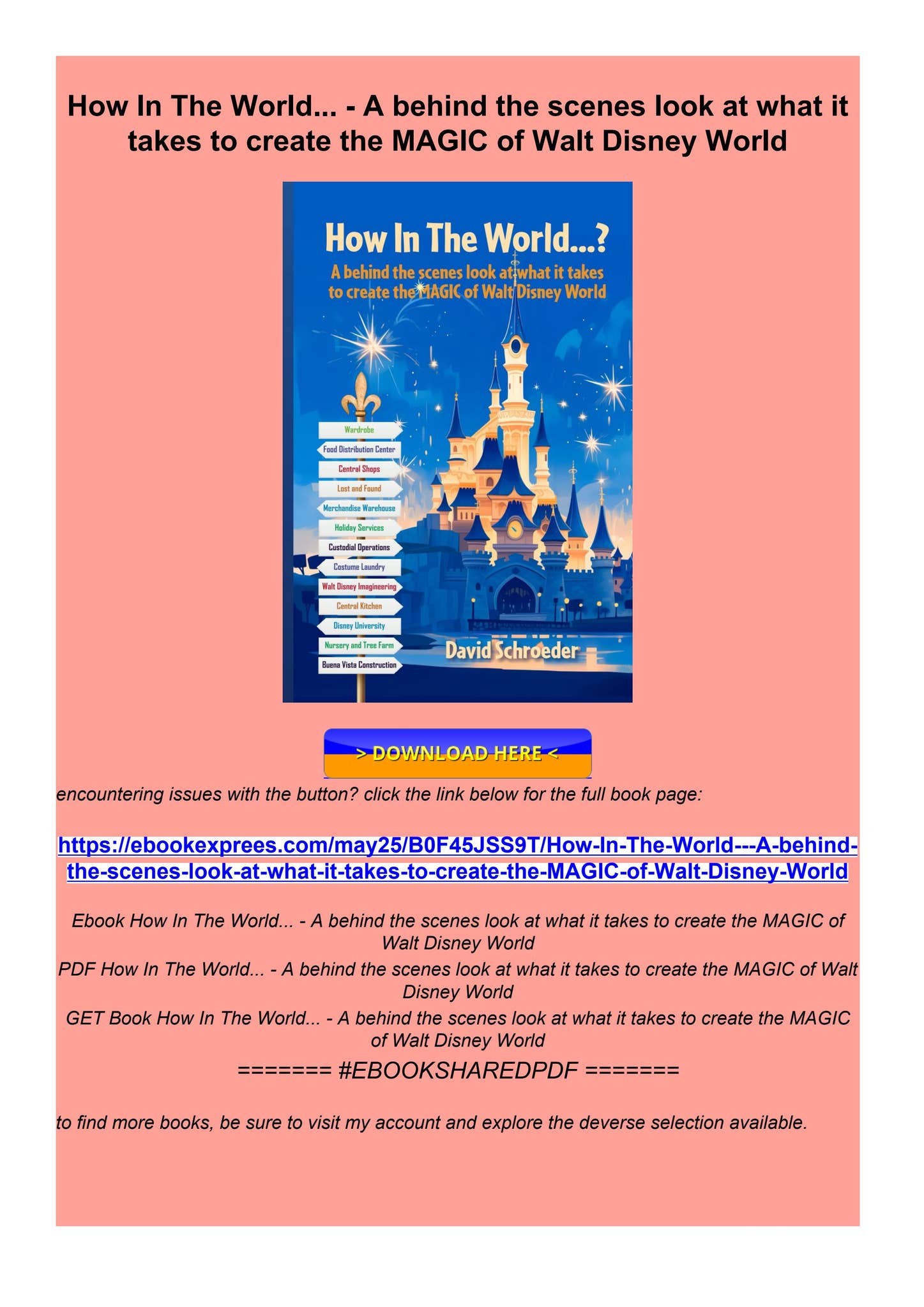 get [PDF] How In The World... - A behind the scenes look at what it ta ...