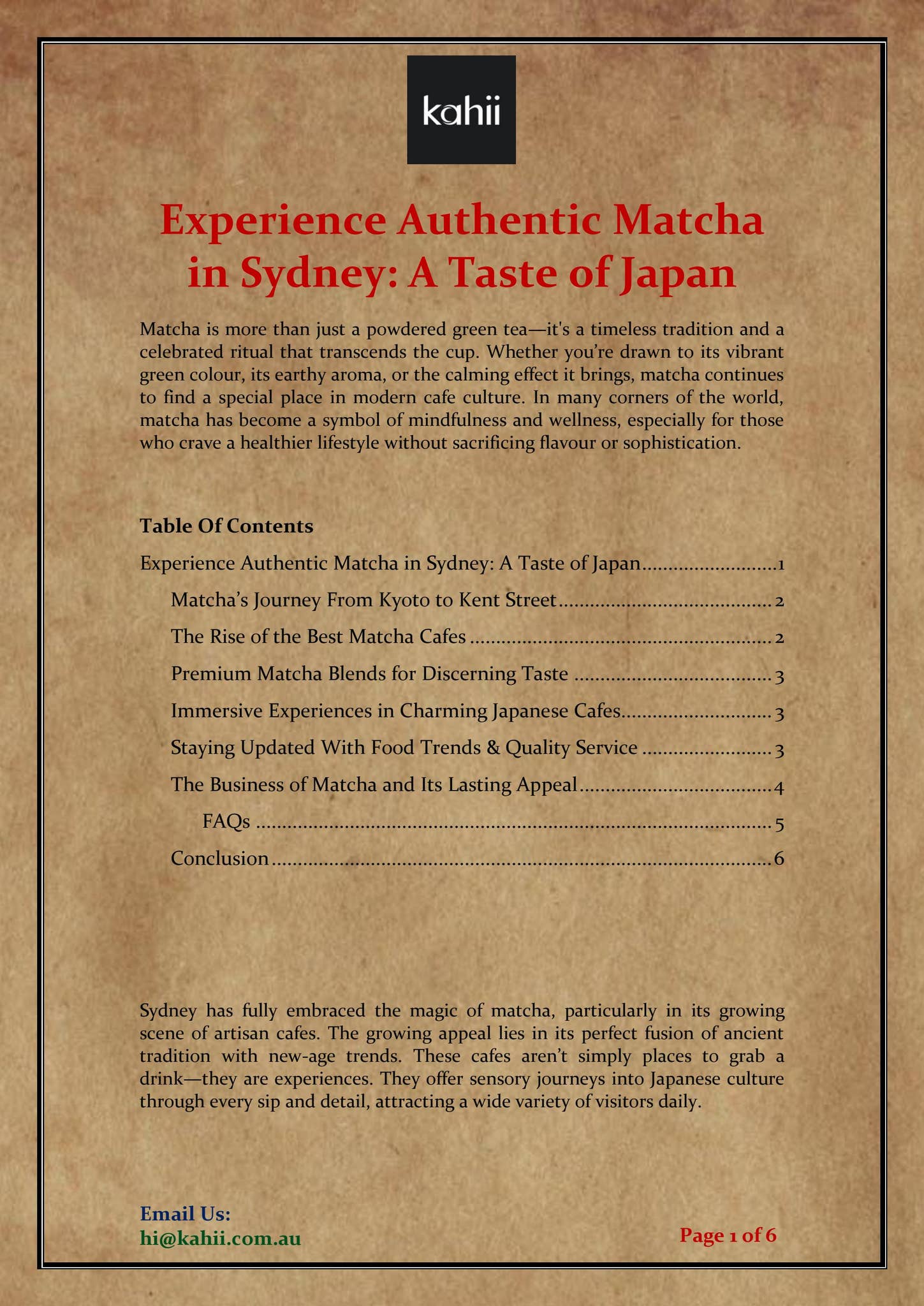 Experience Authentic Matcha in Sydney A Taste of Japan by Web Cures ...