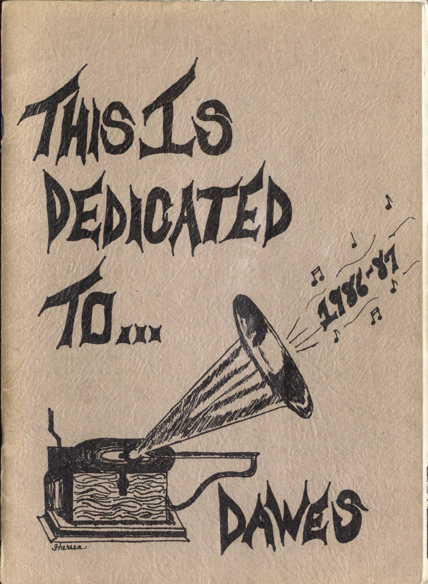 Dawes 1987 Yearbook by Lincoln Public Schools Library Media Department ...