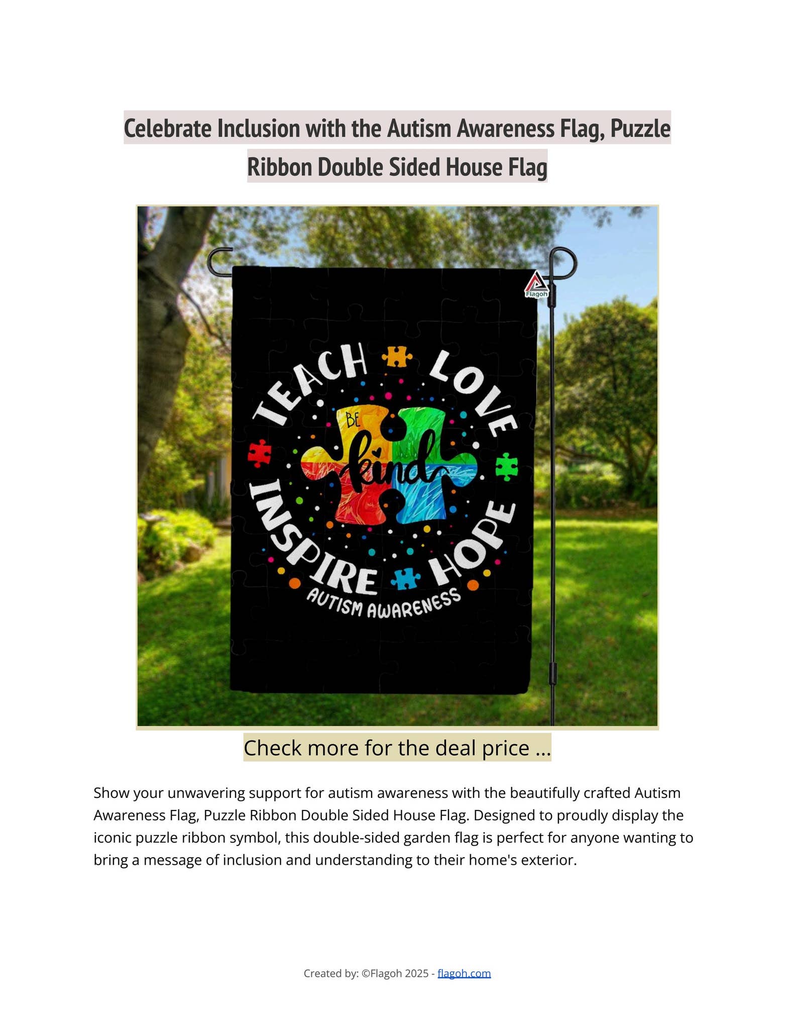 Celebrate Inclusion with the Autism Awareness Flag, Puzzle Ribbon ...