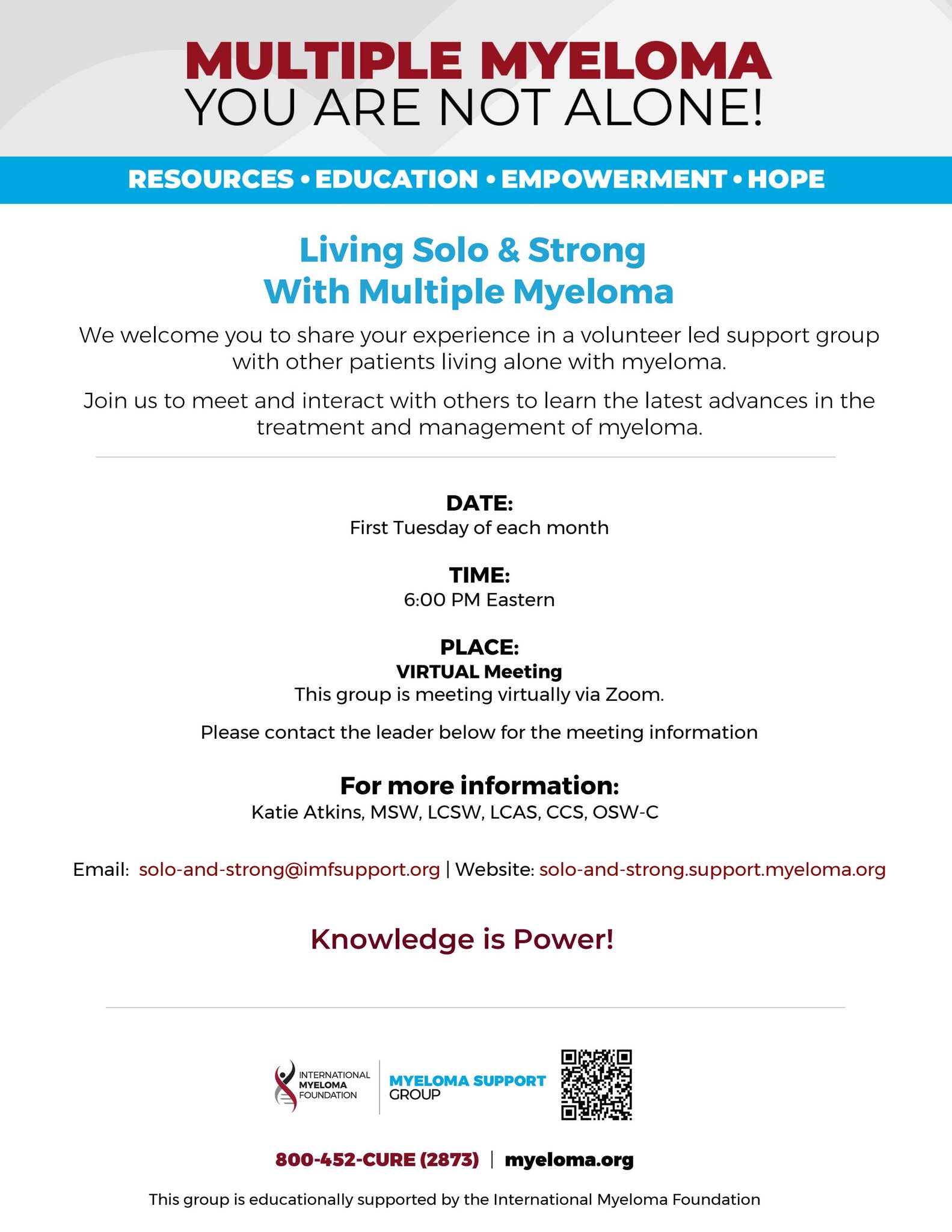 Living Solo and Strong SG Flyer by International Myeloma Foundation - Issuu