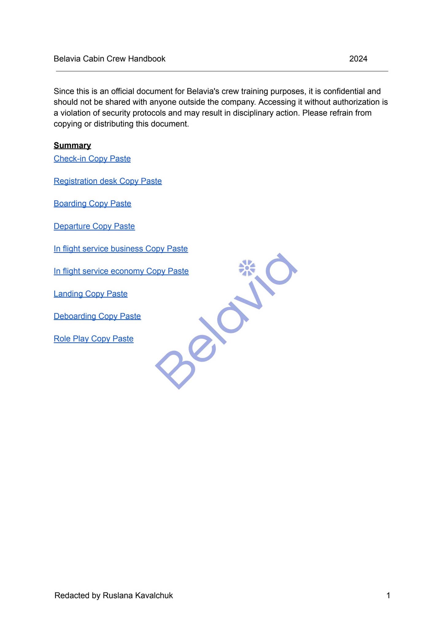Belavia Cabin Crew Handbook by krasperpro - Issuu
