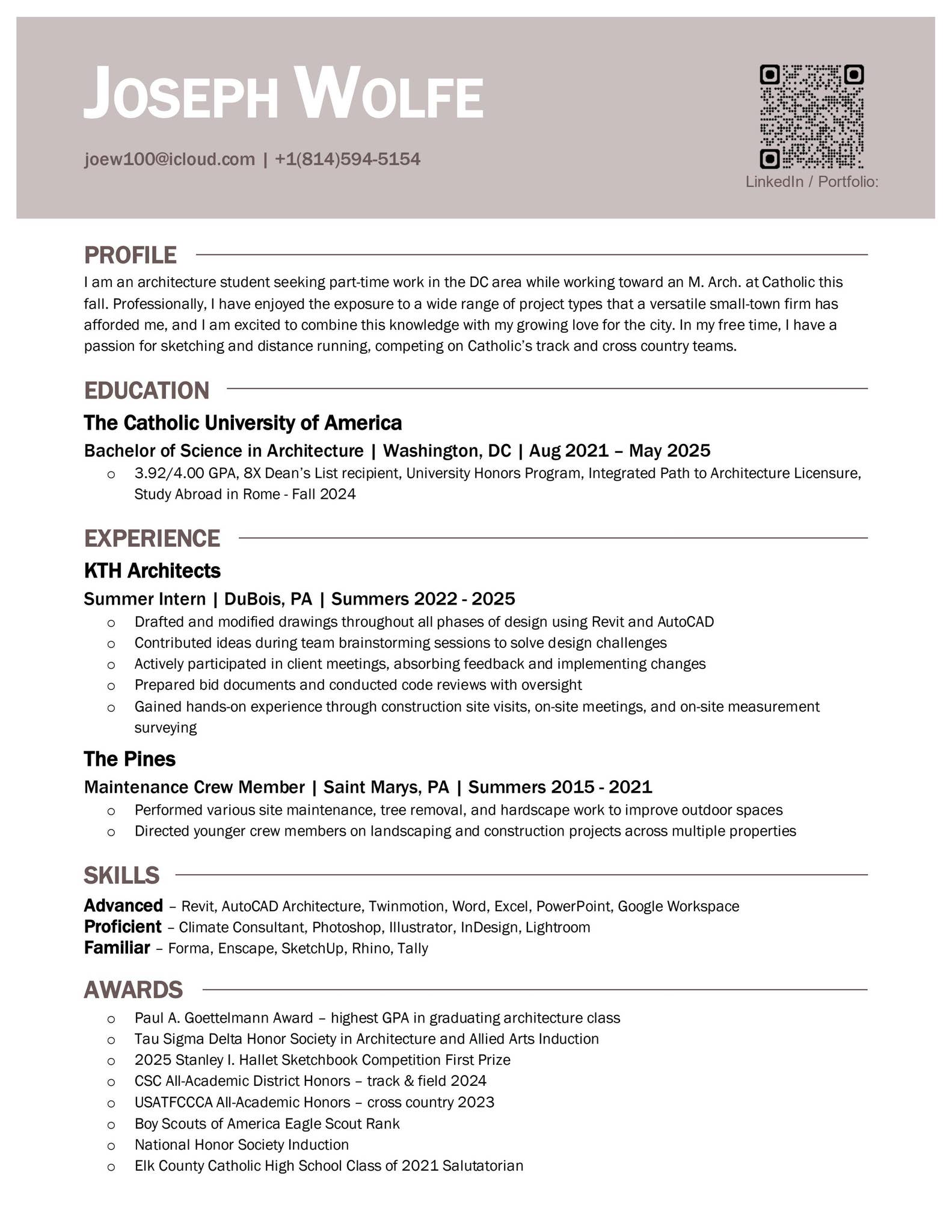 Joseph Wolfe's Resume by Joseph Wolfe - Issuu