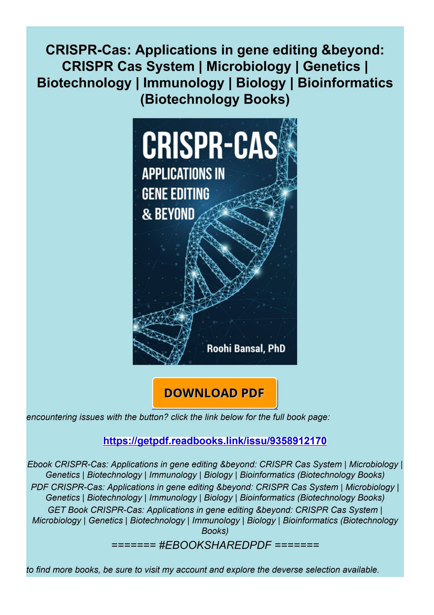 READ CRISPR-Cas: Applications in gene editing & beyond: CRISPR Cas ...