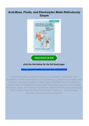 READ Acid-Base, Fluids, and Electrolytes Made Ridiculously Simple by ...