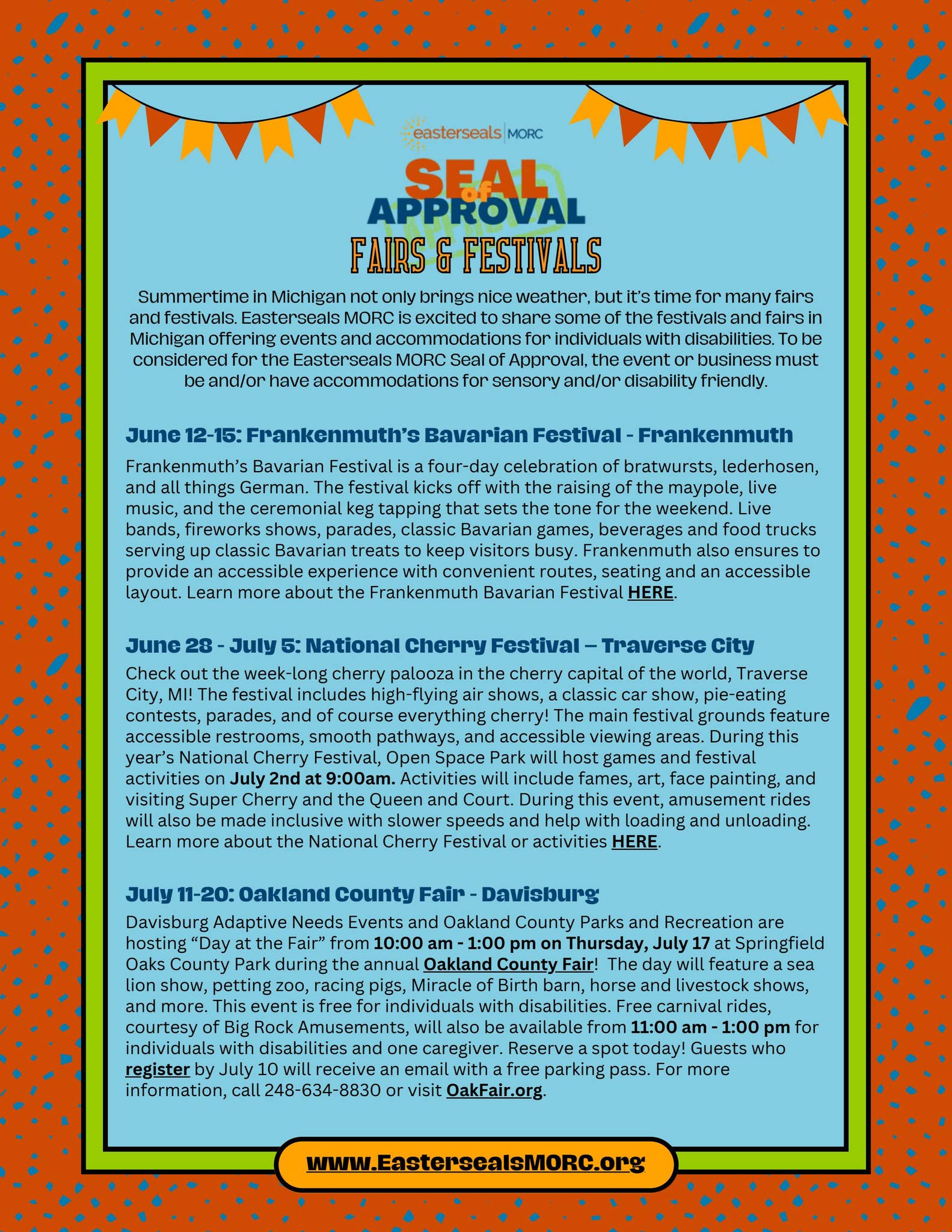 Seal of Approval - Fairs and Festivals by Easterseals MORC - Issuu