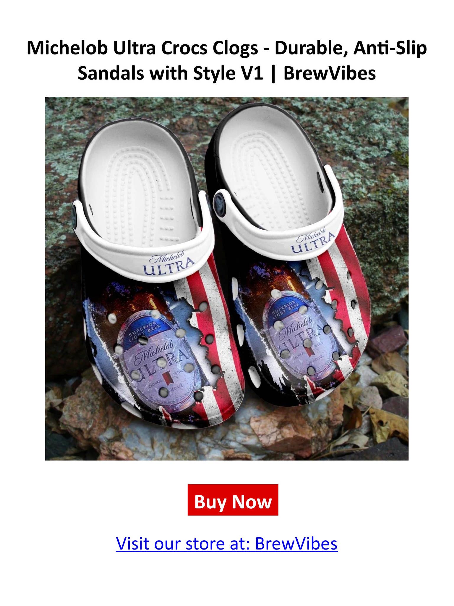 Michelob Ultra Crocs Clogs - Durable, Anti-Slip Sandals with Style V1 ...