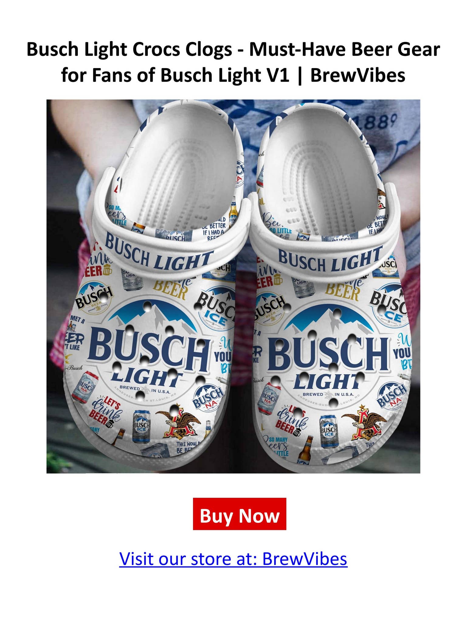 Busch Light Crocs Clogs - Must-Have Beer Gear for Fans of Busch Light ...
