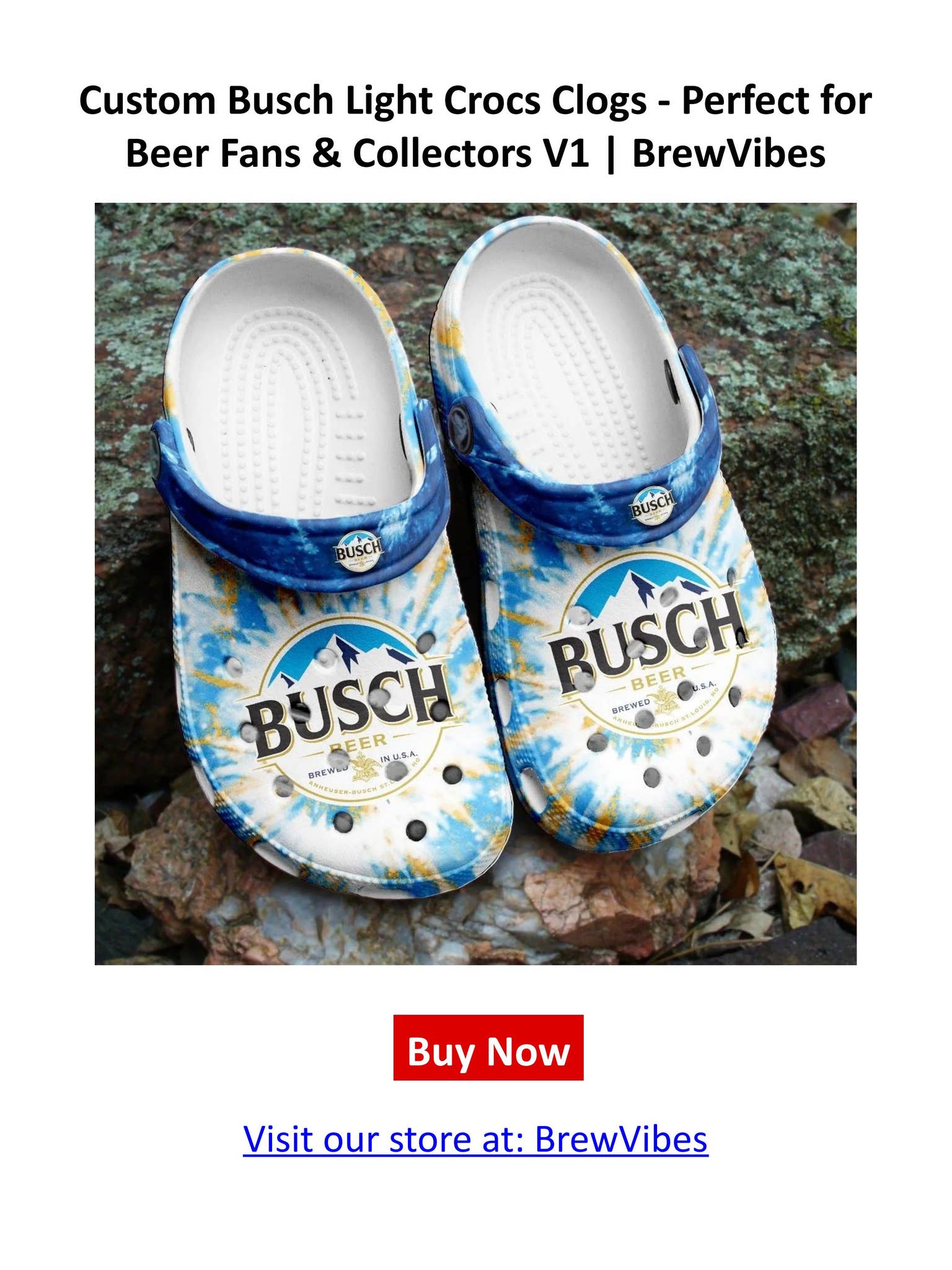 Custom Busch Light Crocs Clogs - Perfect for Beer Fans & Collectors V1 ...