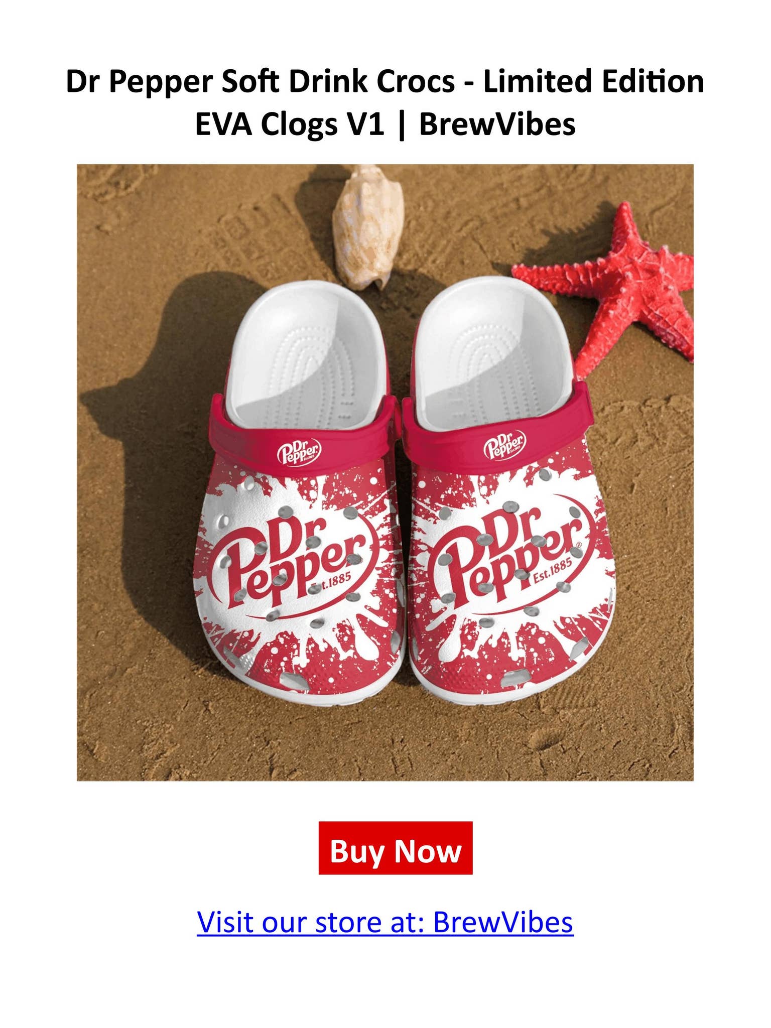 Dr Pepper Soft Drink Crocs - Limited Edition EVA Clogs V1 | BrewVibes ...
