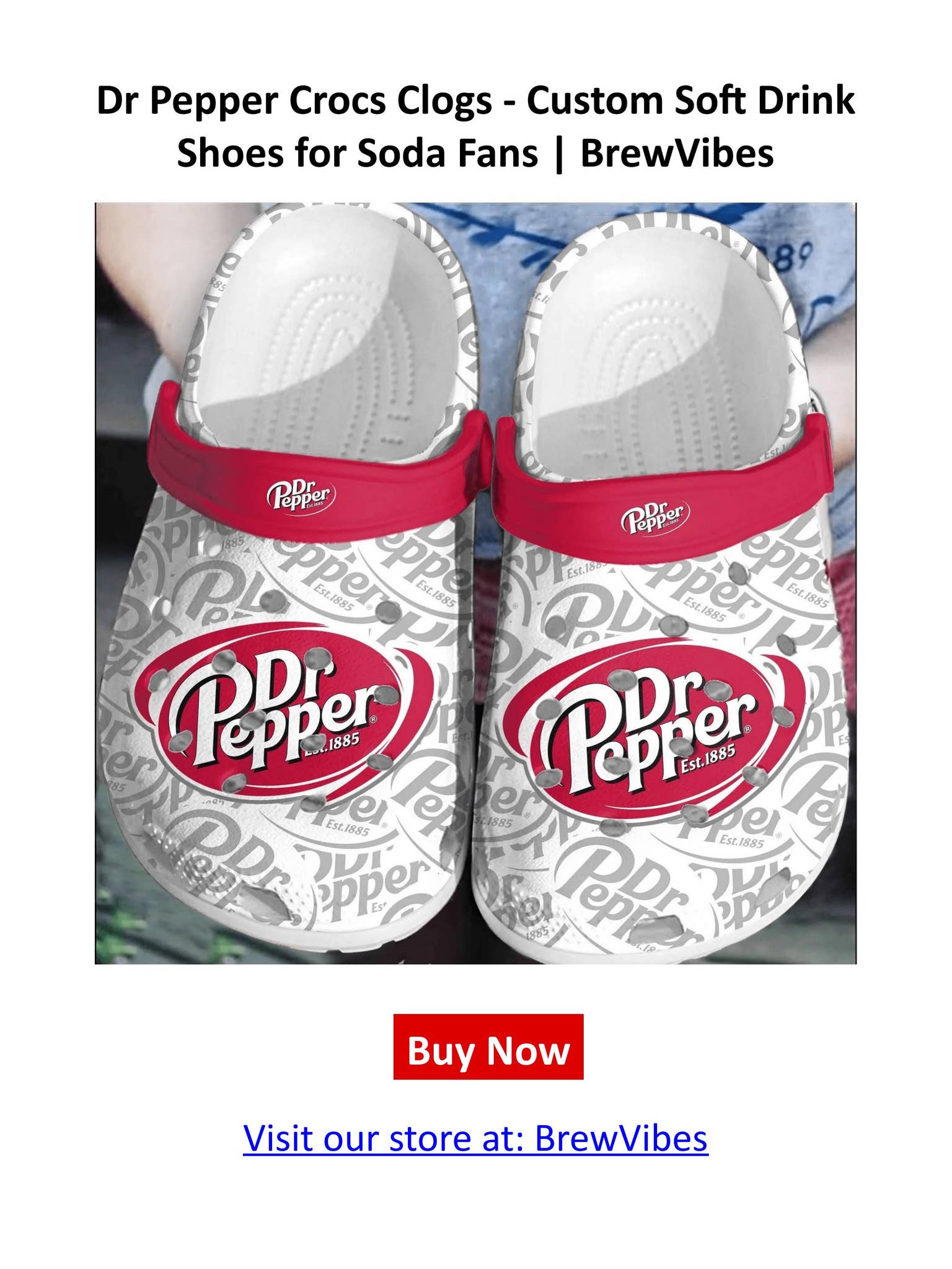 Dr Pepper Crocs Clogs - Custom Soft Drink Shoes for Soda Fans ...