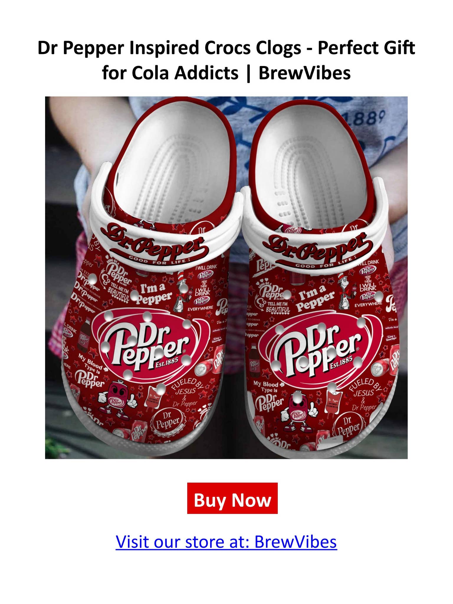 Dr Pepper Inspired Crocs Clogs - Perfect Gift for Cola Addicts ...