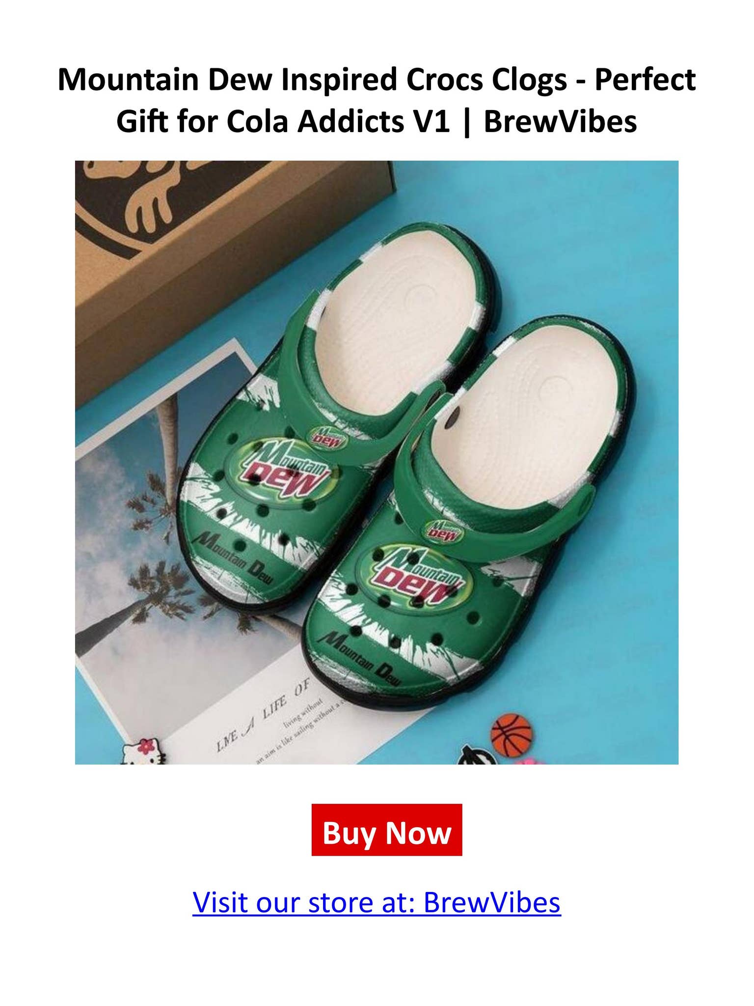 Mountain Dew Inspired Crocs Clogs - Perfect Gift for Cola Addicts V1 ...