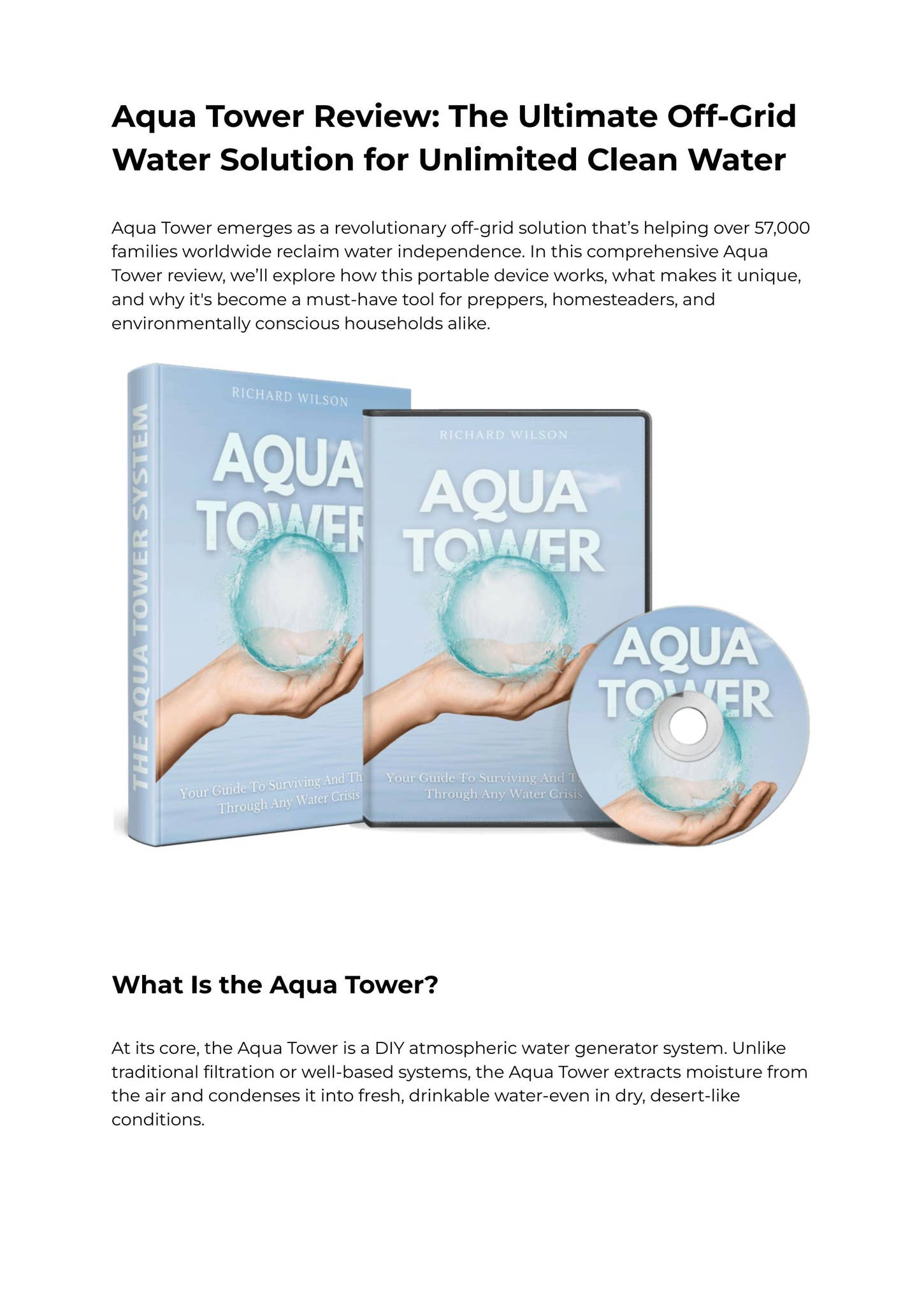 Aqua Tower System - Generate Pure Water Anytime by Gaurav Bendale - Issuu