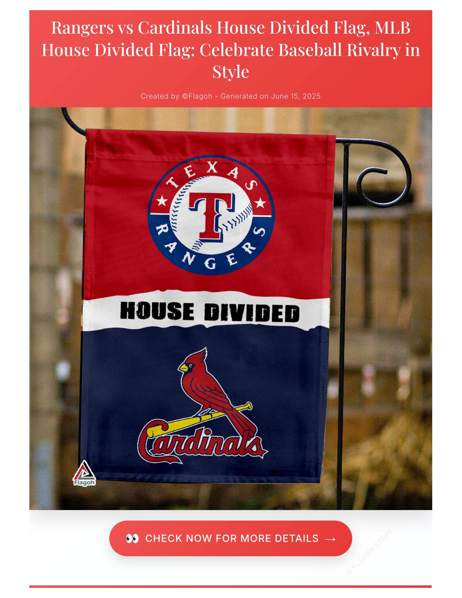 Rangers vs Cardinals House Divided Flag, MLB House Divided Flag ...