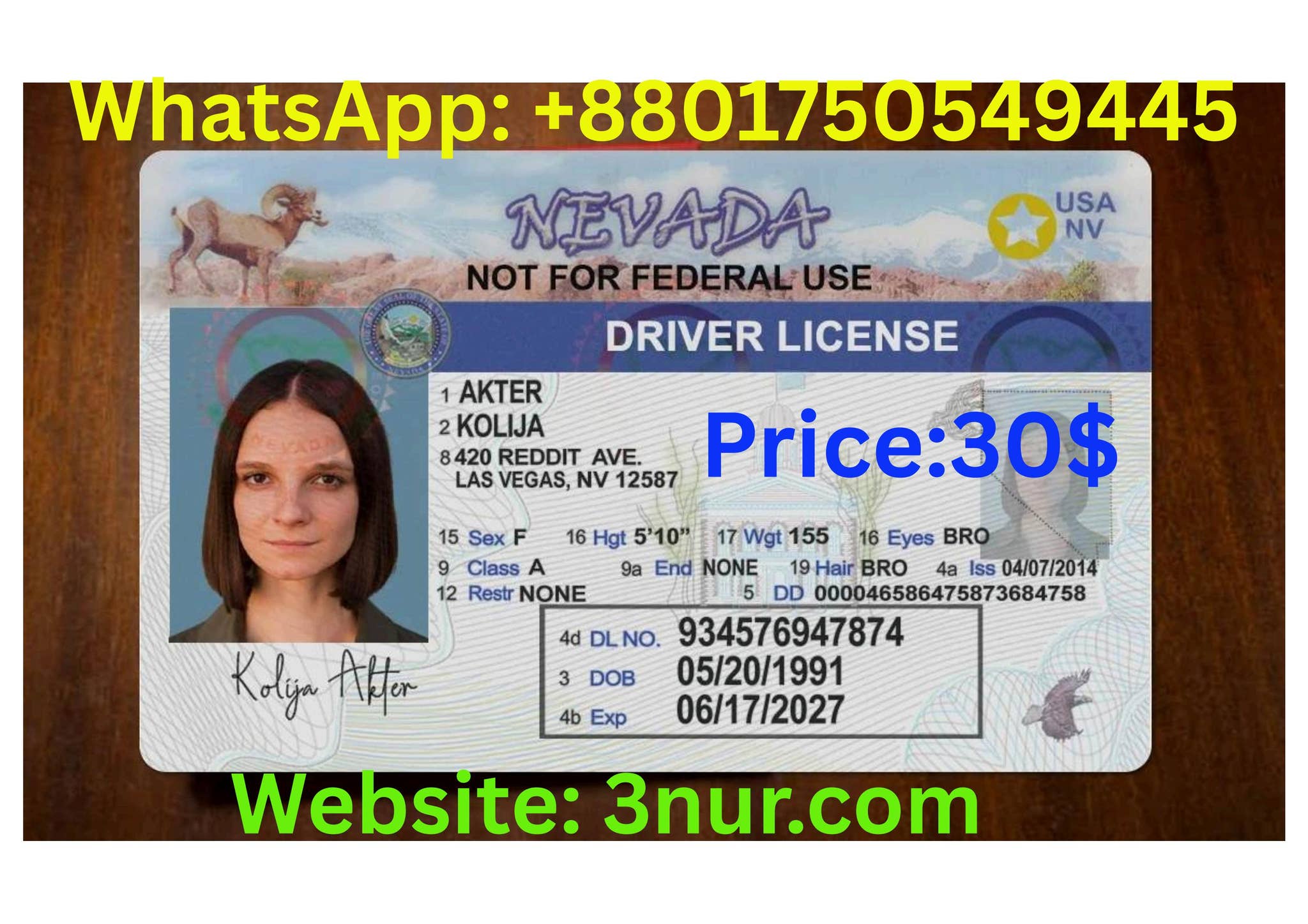 Nevada Drivers License Template 2025 PSD by Afroza Akter - Issuu