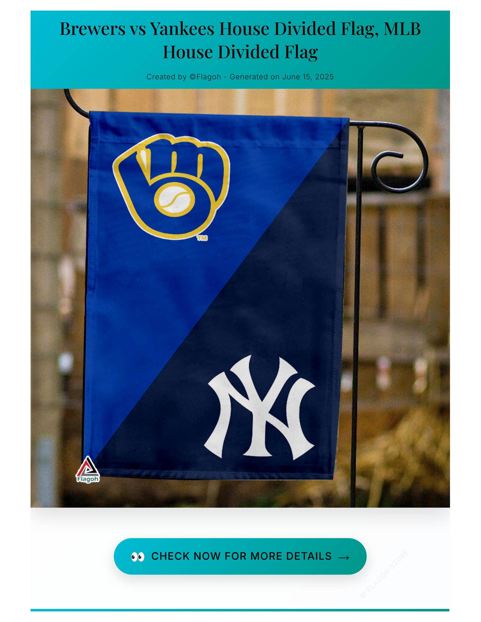 Brewers vs Yankees House Divided Flag - Perfect MLB House Divided Flag ...