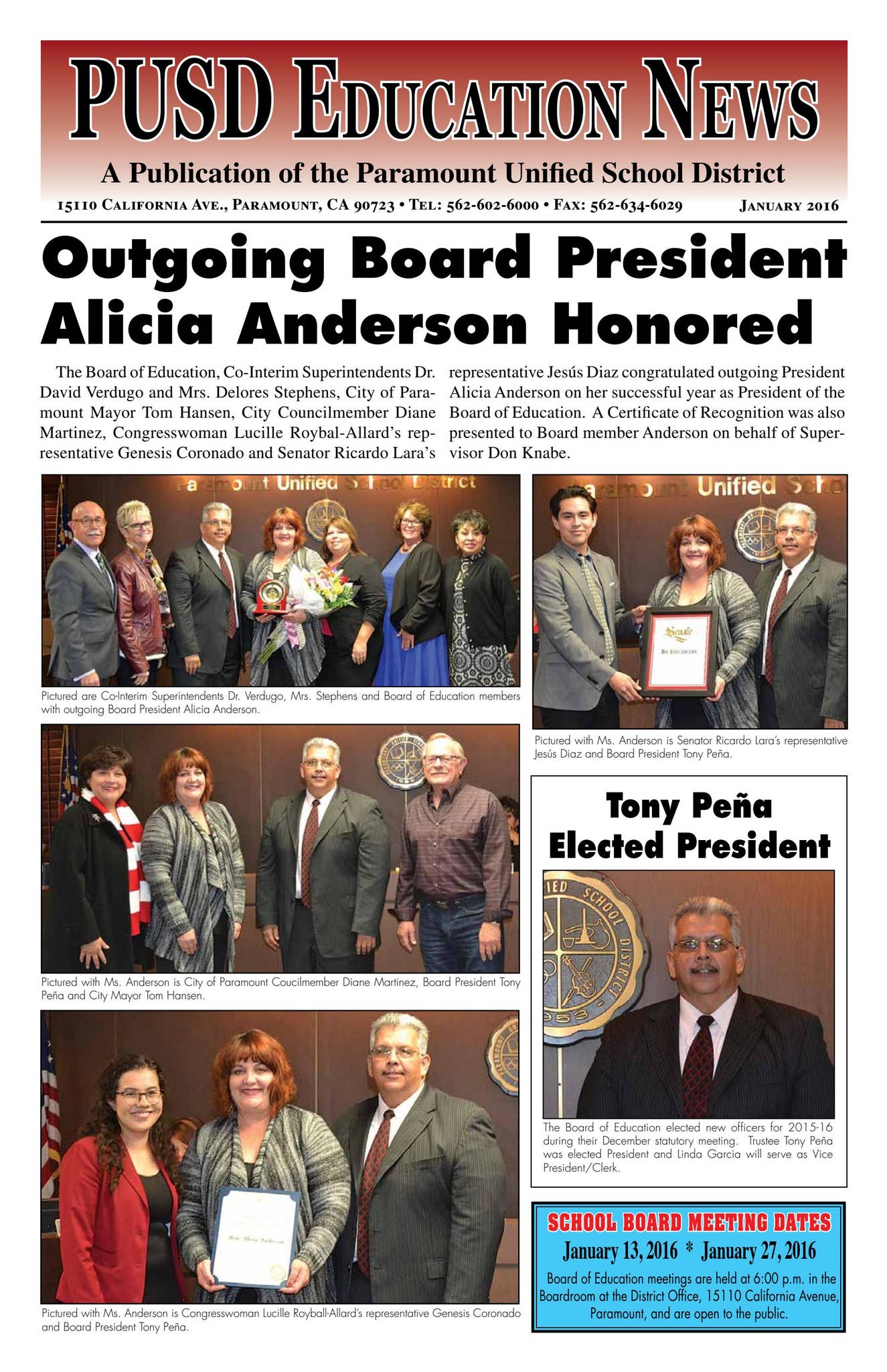 PUSD EYE January 2016 by City of Paramount - Issuu