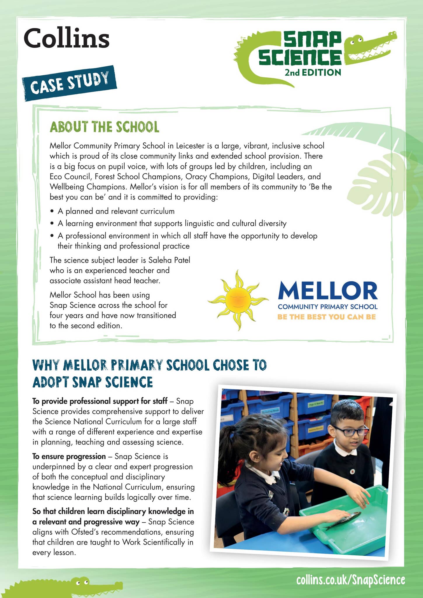 Snap Science case study_Mellor Community Primary School by Collins - Issuu