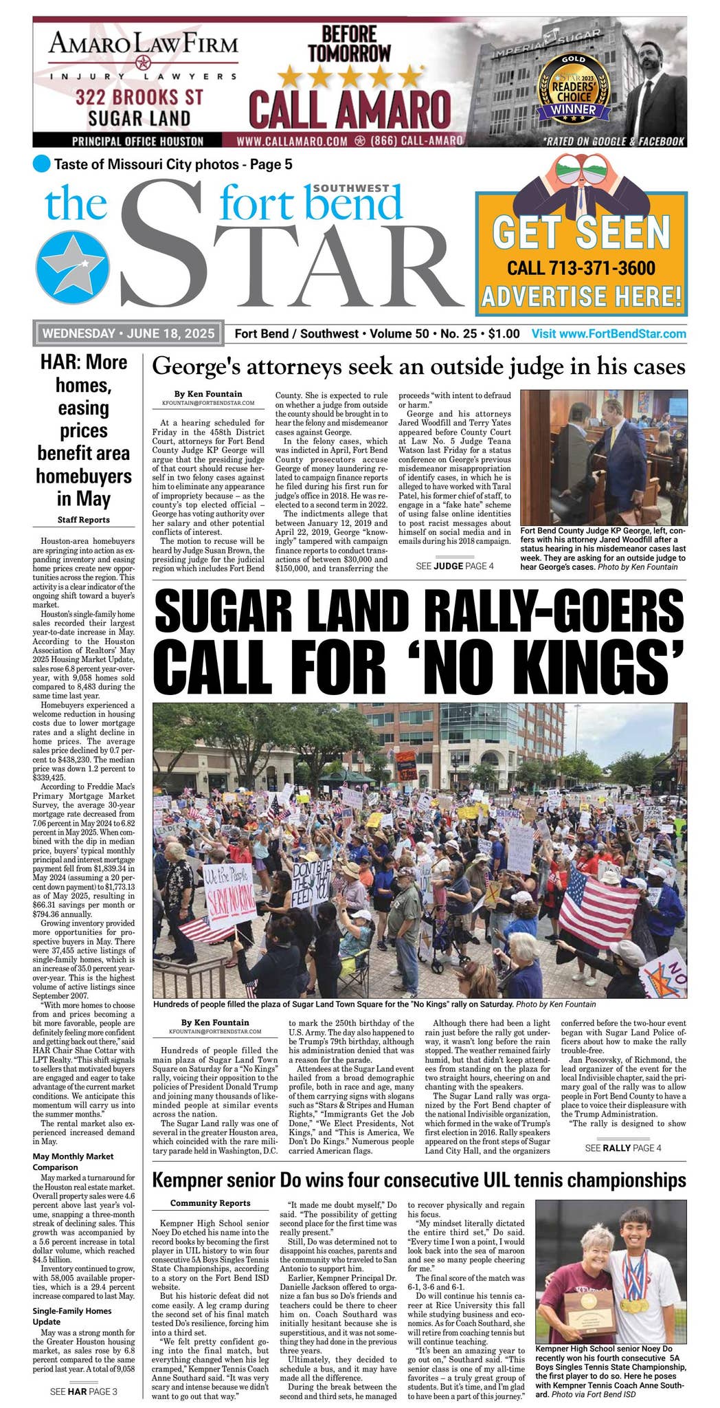 The 06-18-2025 Edition of The Fort Bend Star by Street Media - Issuu